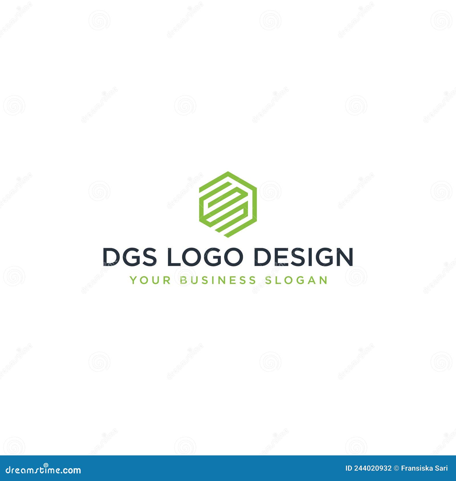 DGS INITIAL LOGO stock vector. Illustration of identity - 244020932