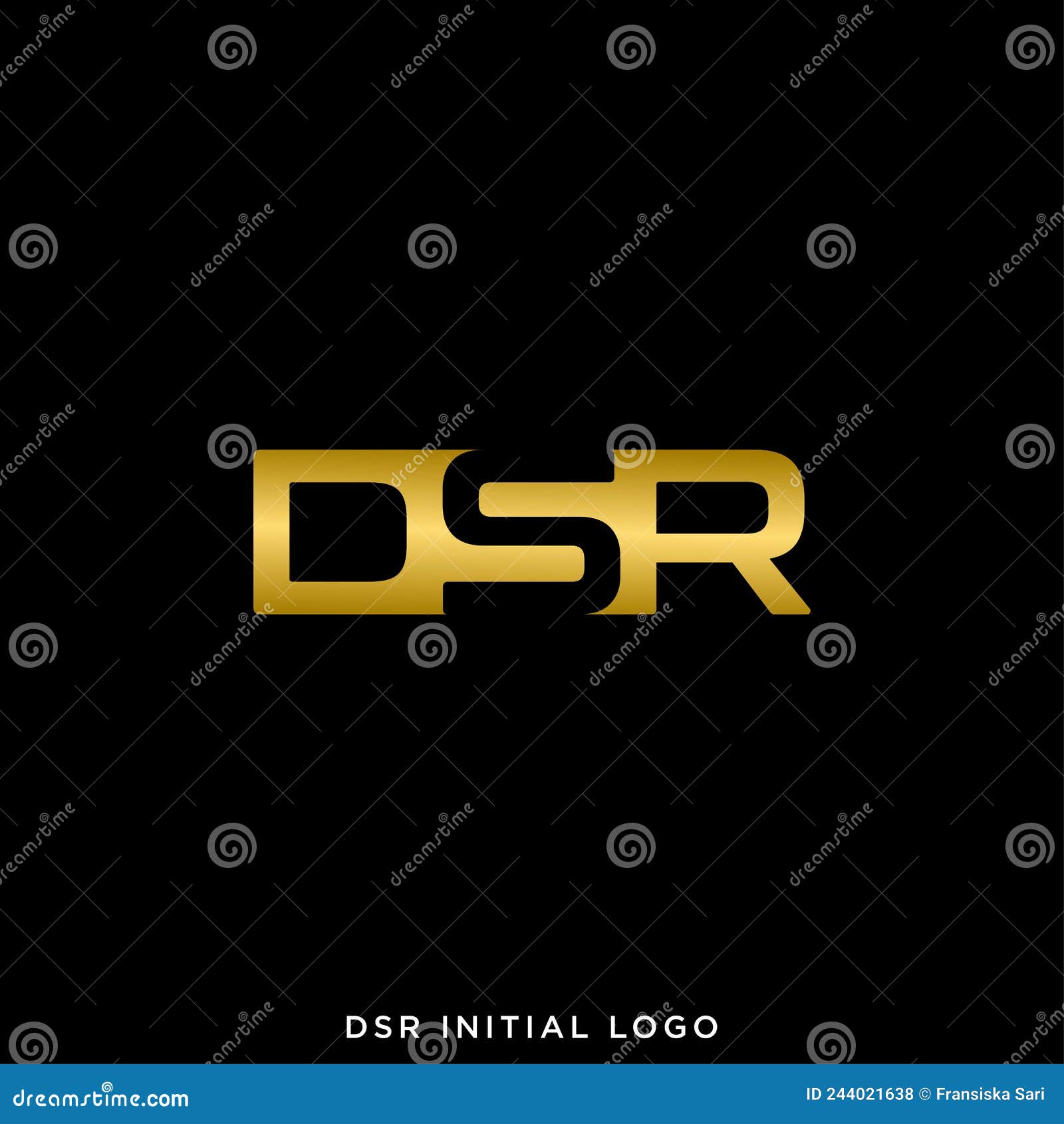 DSR INITIAL LOGO stock vector. Illustration of modern - 244021638
