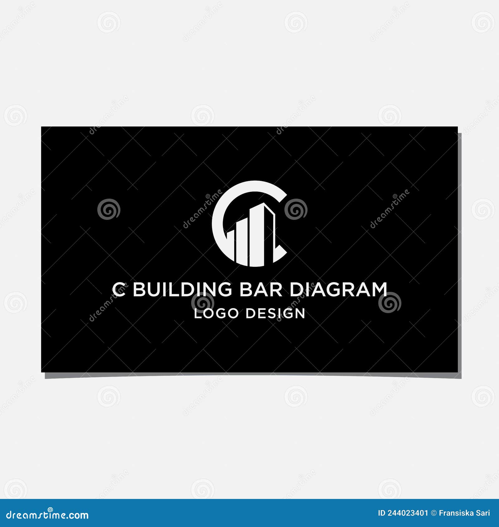 C BAR DIAGRAM BUILDING LOGO Stock Vector - Illustration of editable ...