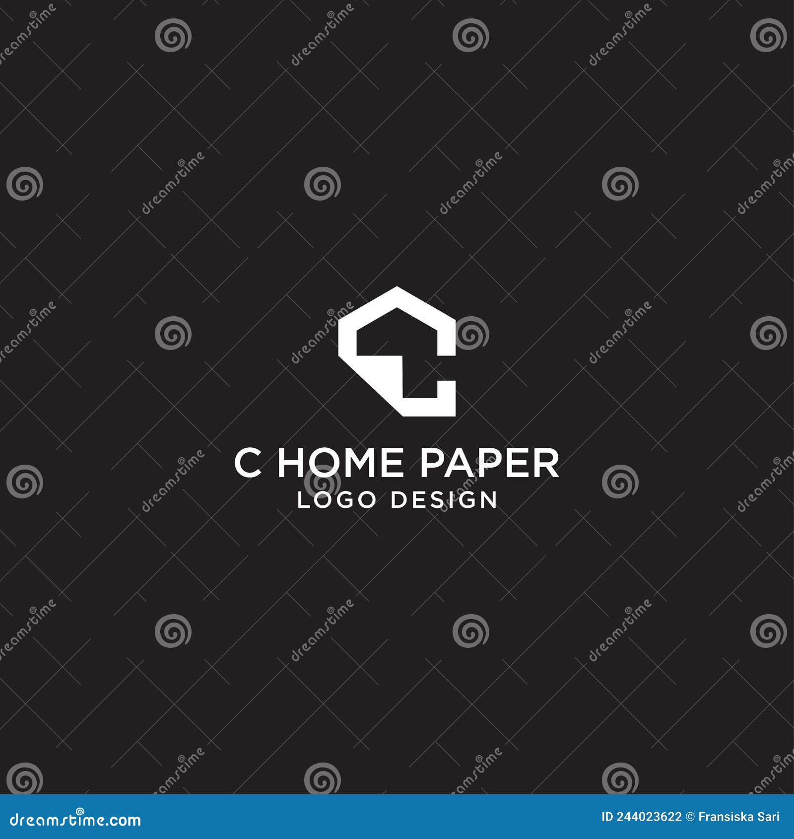 C HOUSE PAPER LOGO stock vector. Illustration of creative - 244023622