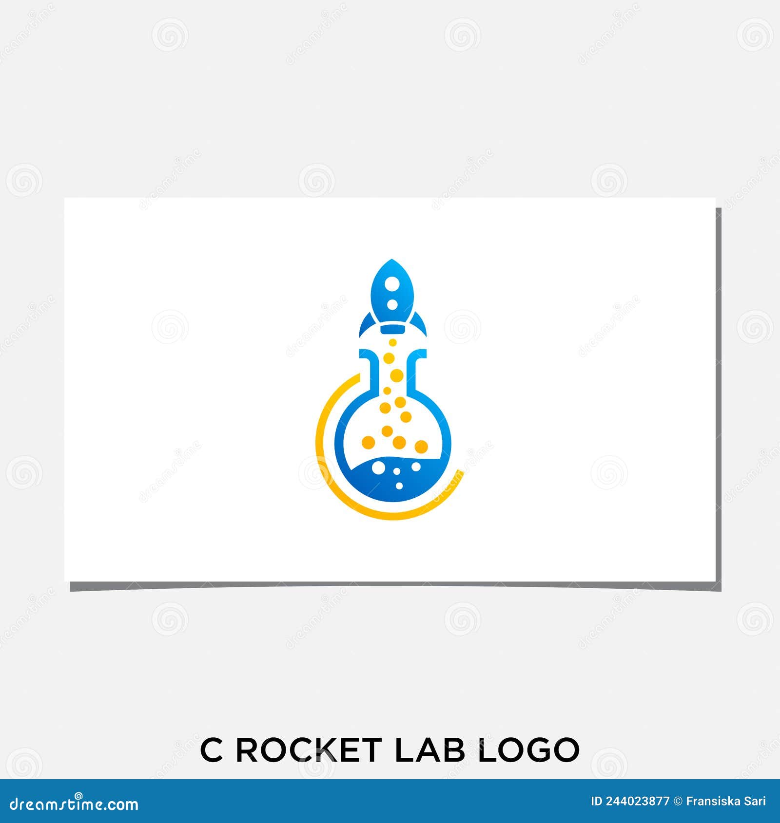 C LAB ROCKET LOGO stock vector. Illustration of science - 244023877