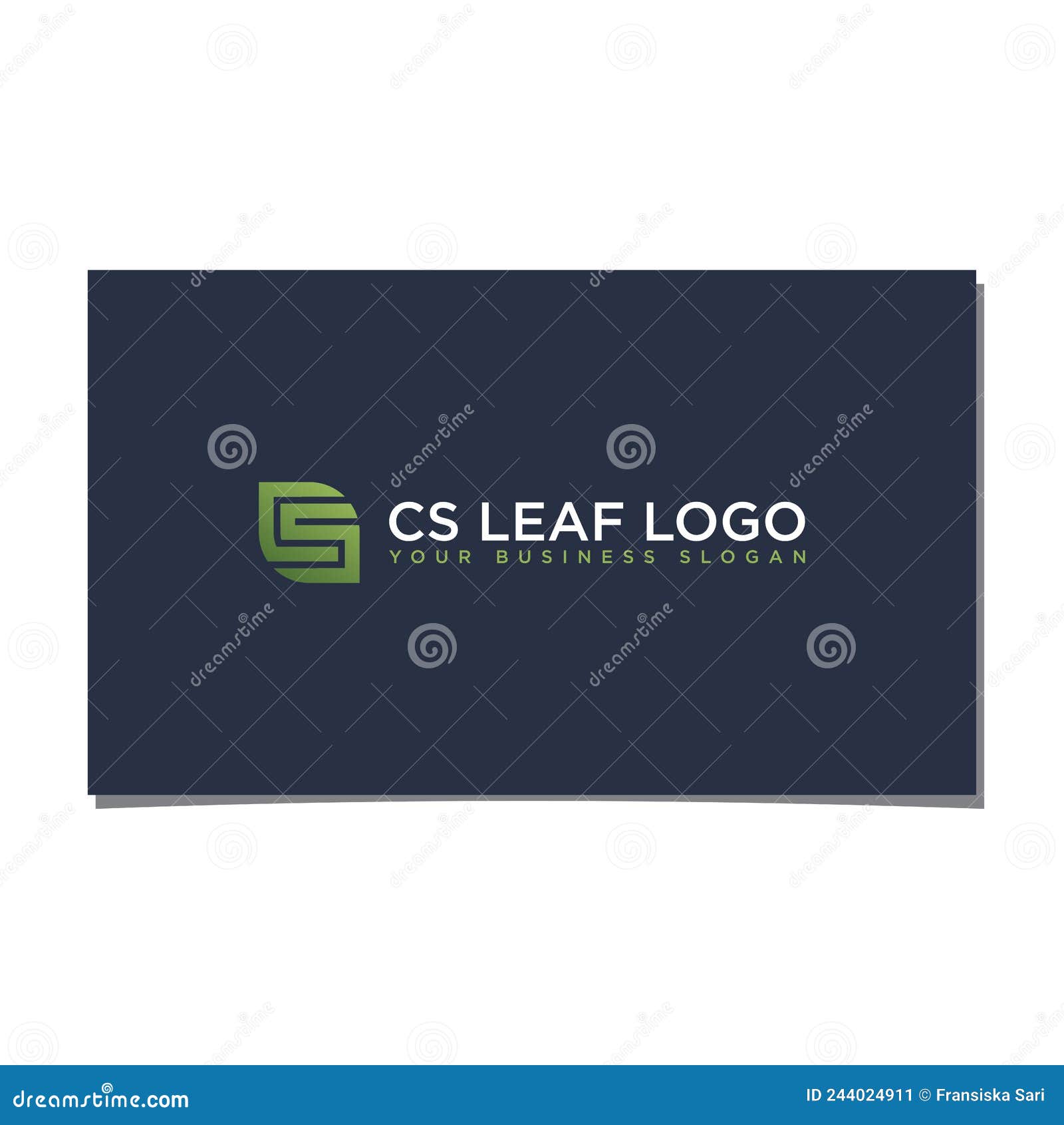 CS LEAF LOGO stock vector. Illustration of abstract - 244024911