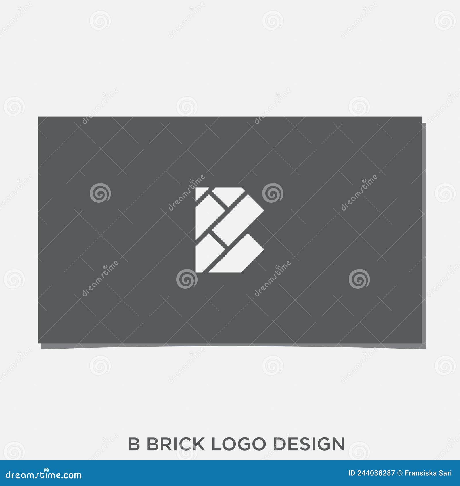 B BRICK LOGO stock vector. Illustration of unique, design - 244038287
