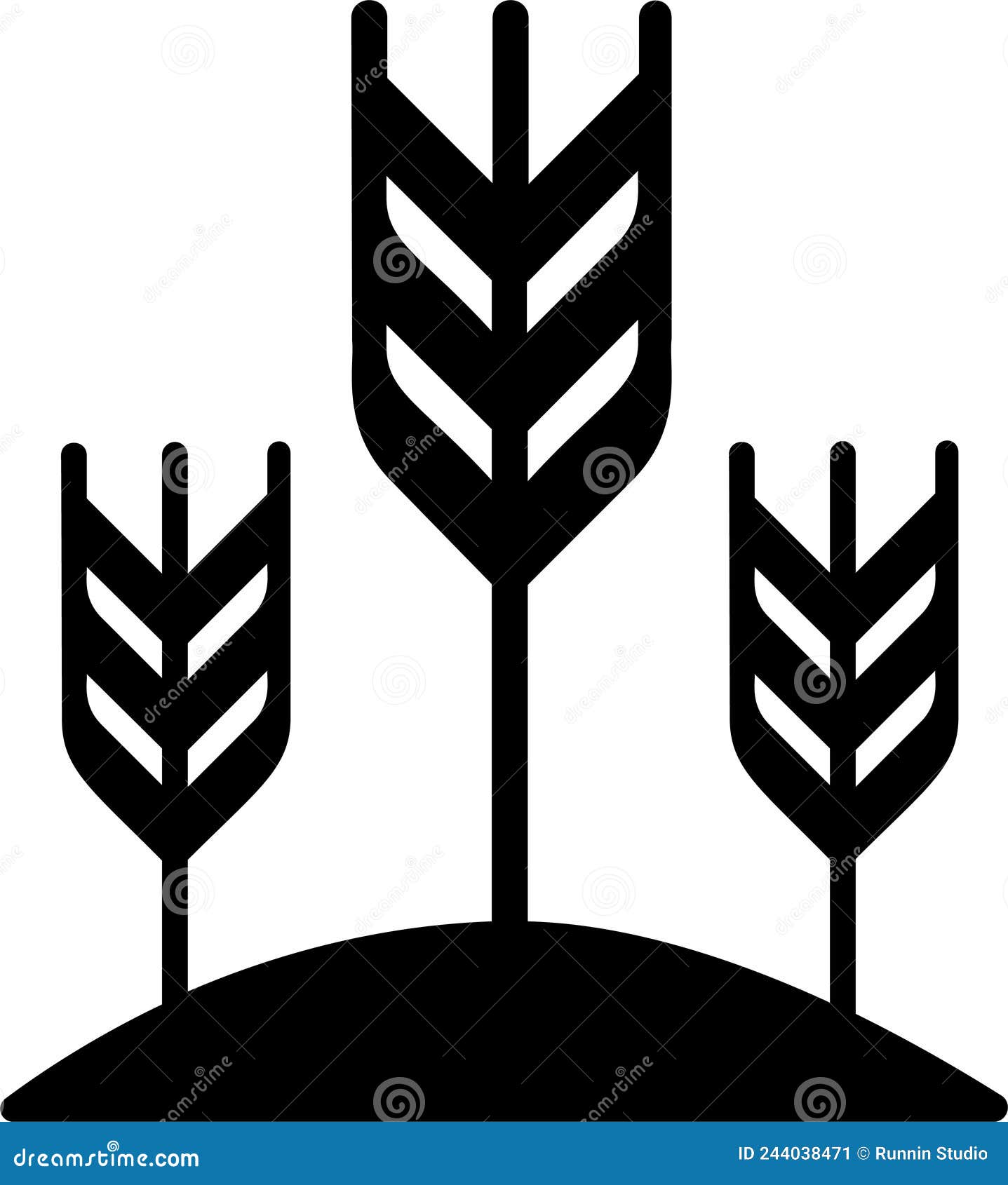 Wheat Icon stock vector. Illustration of farming, growth - 244038471