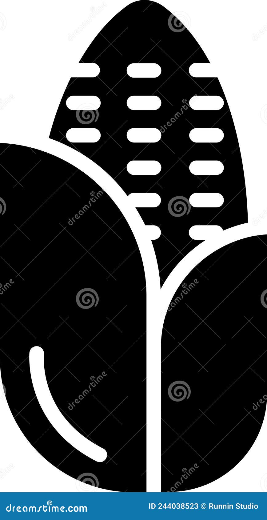 Corn Icon stock vector. Illustration of white, healthy - 244038523