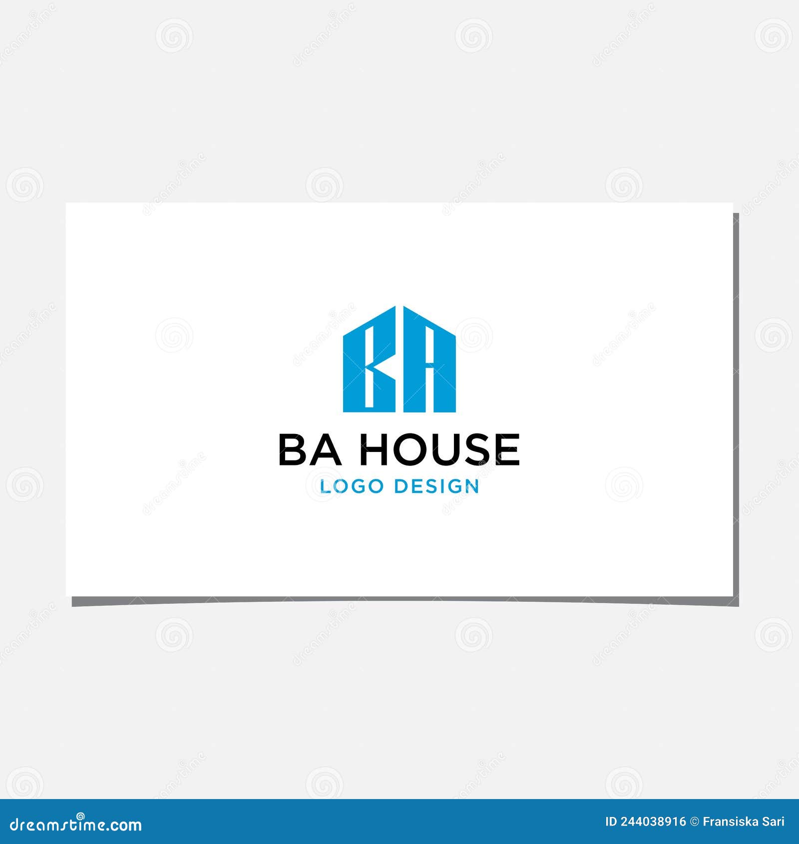 BA HOUSE LOGO stock vector. Illustration of apartment - 244038916