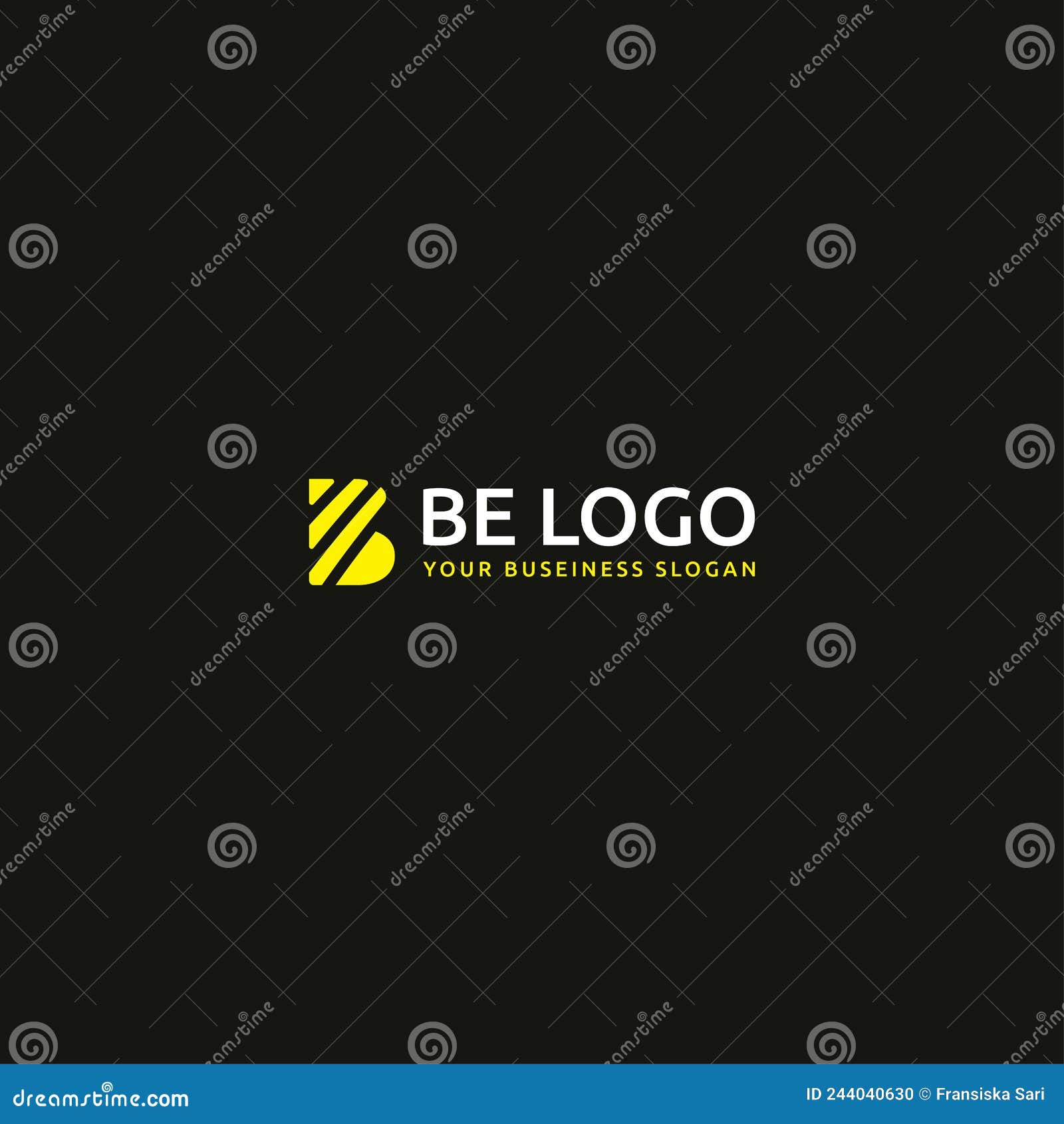 BE with FAST LINES LOGO stock vector. Illustration of motion - 244040630