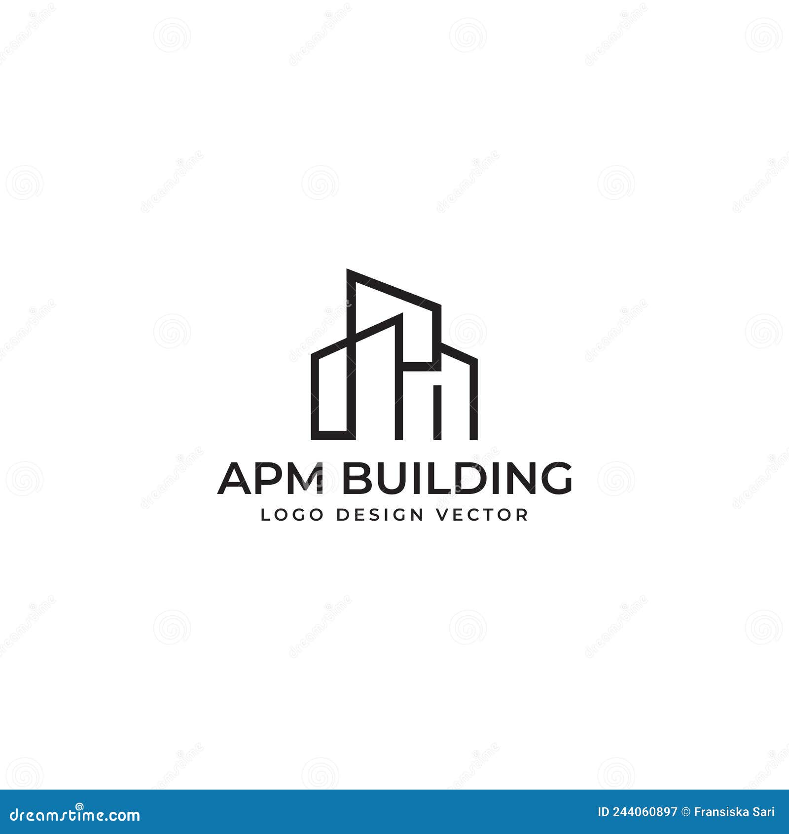 APM BUILDINGS LOGO stock illustration. Illustration of flat - 244060897