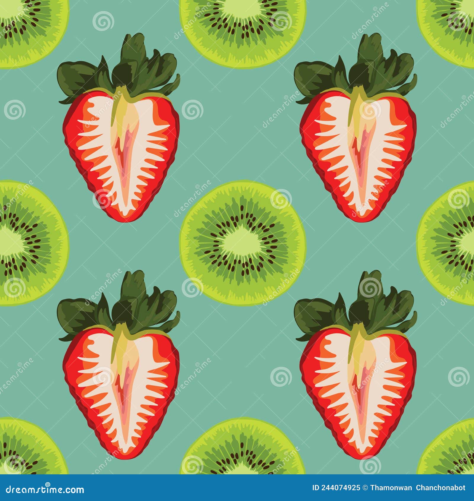 Fruits Drawing Seamless Background Stock Vector - Illustration of fruit ...