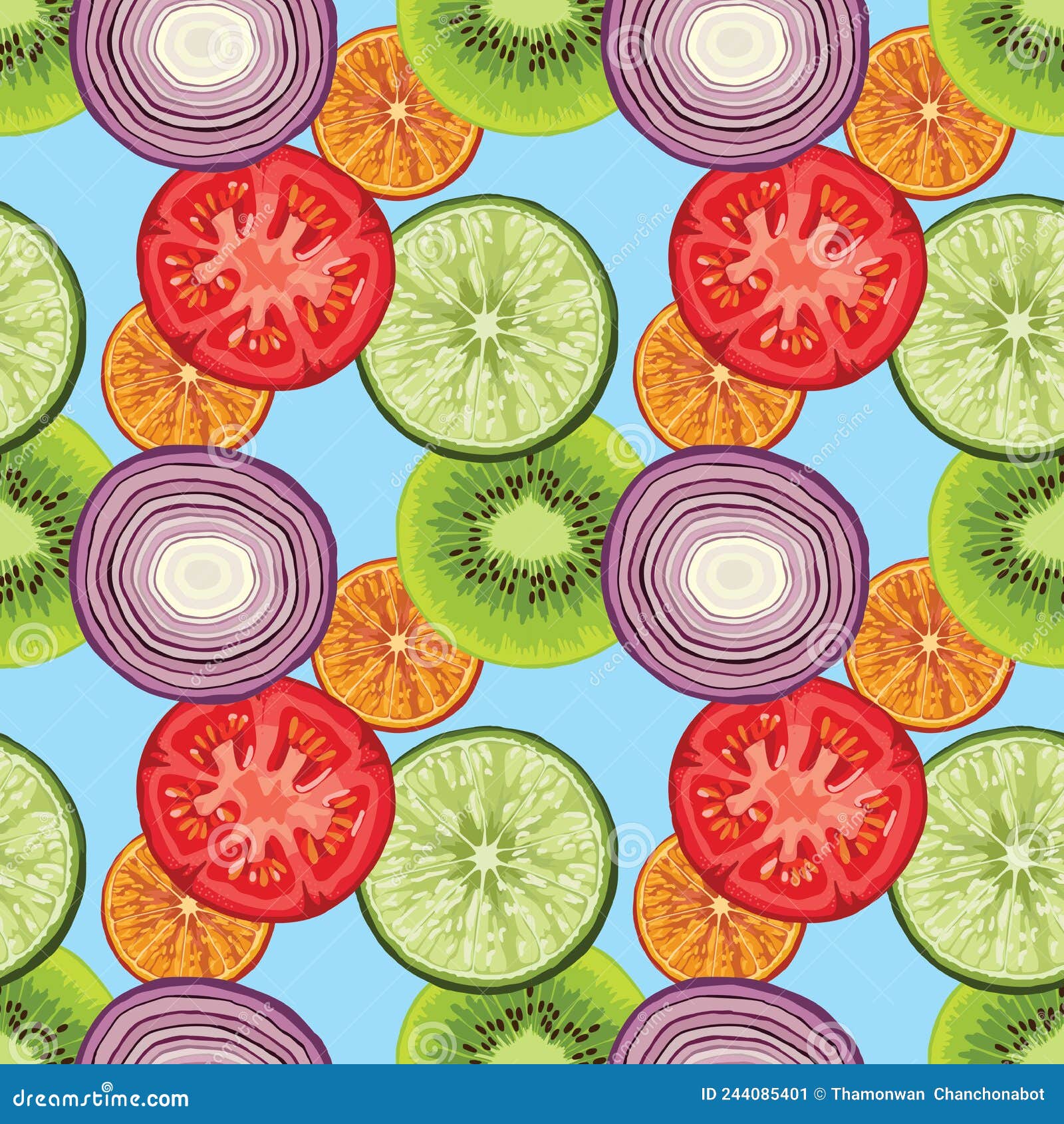 Fruits Drawing Seamless Background Stock Vector - Illustration of ...