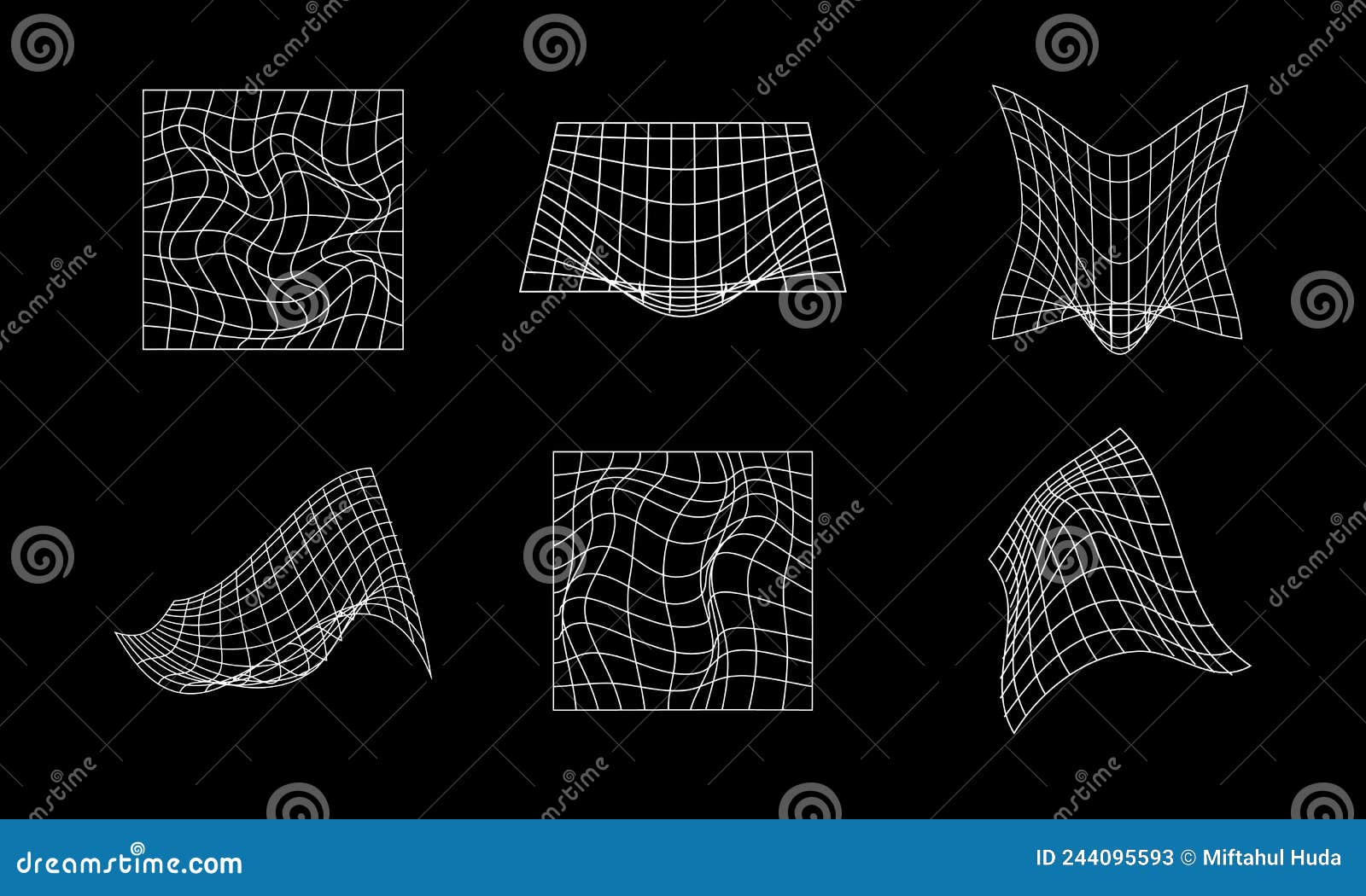 Abstract 80s Retro Design Element. Wireframe Technology Illustration ...
