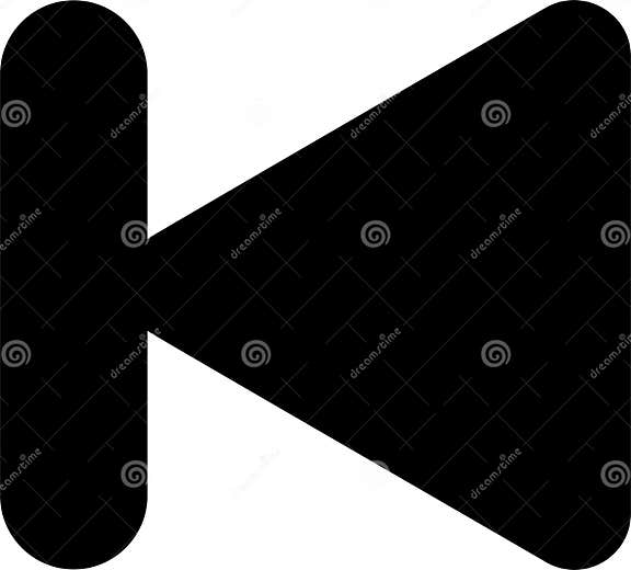 Skip Back Icon stock vector. Illustration of background - 244103000