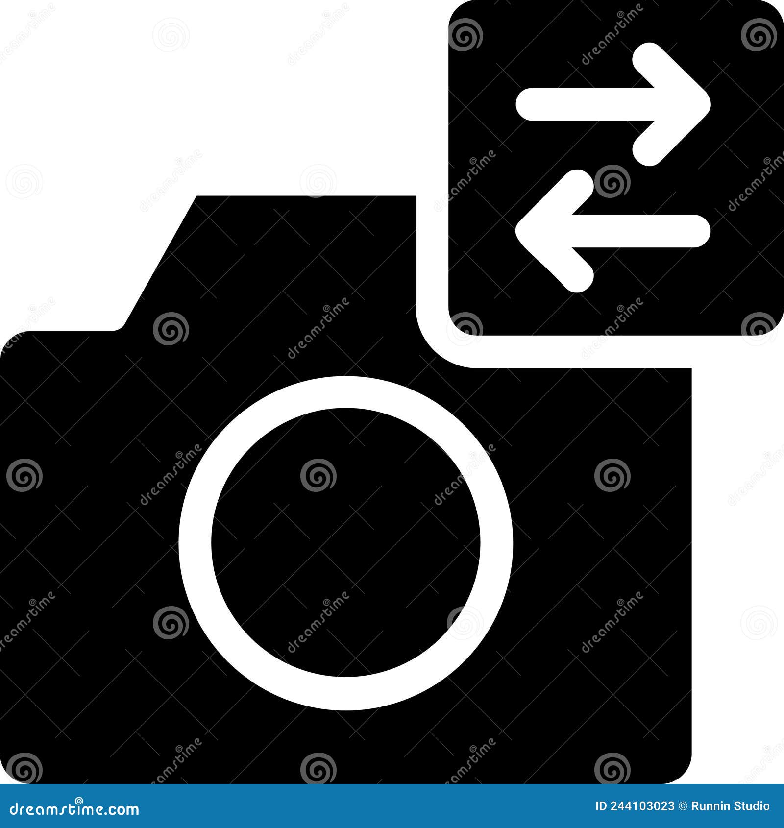 Camera Change Icon stock vector. Illustration of lens - 244103023