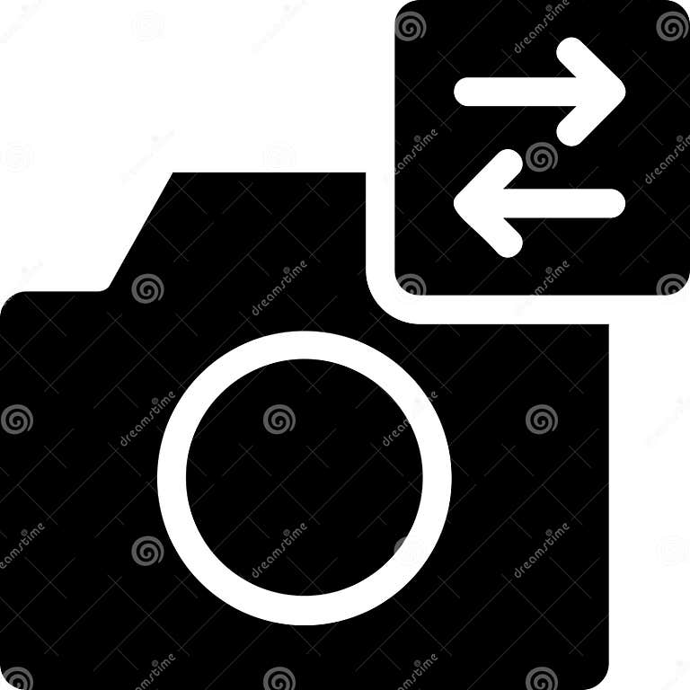 Camera Change Icon stock vector. Illustration of lens - 244103023