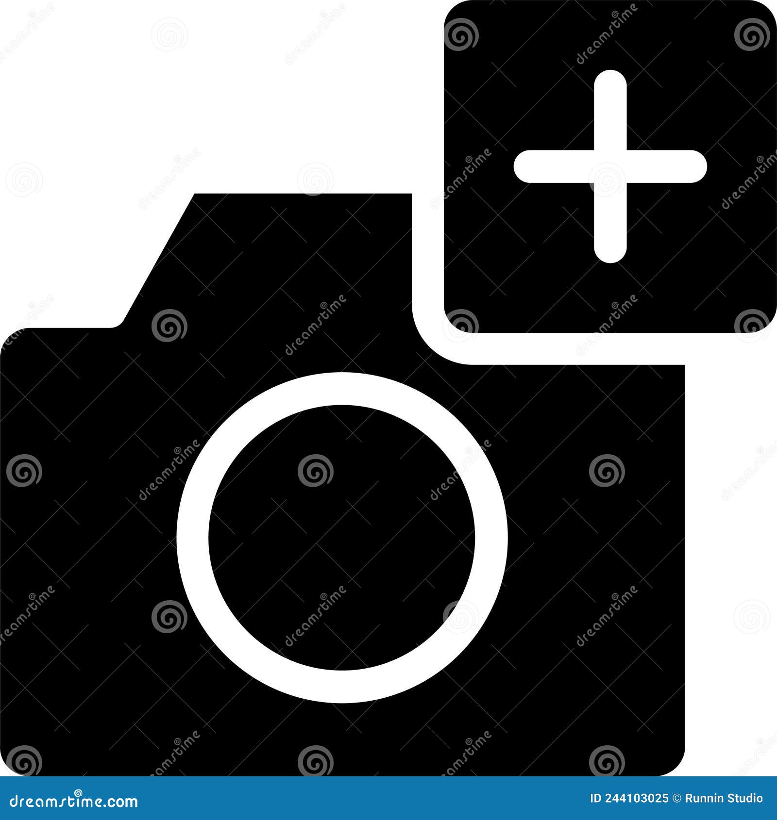 Add Photo Icon stock vector. Illustration of pictogram - 244103025