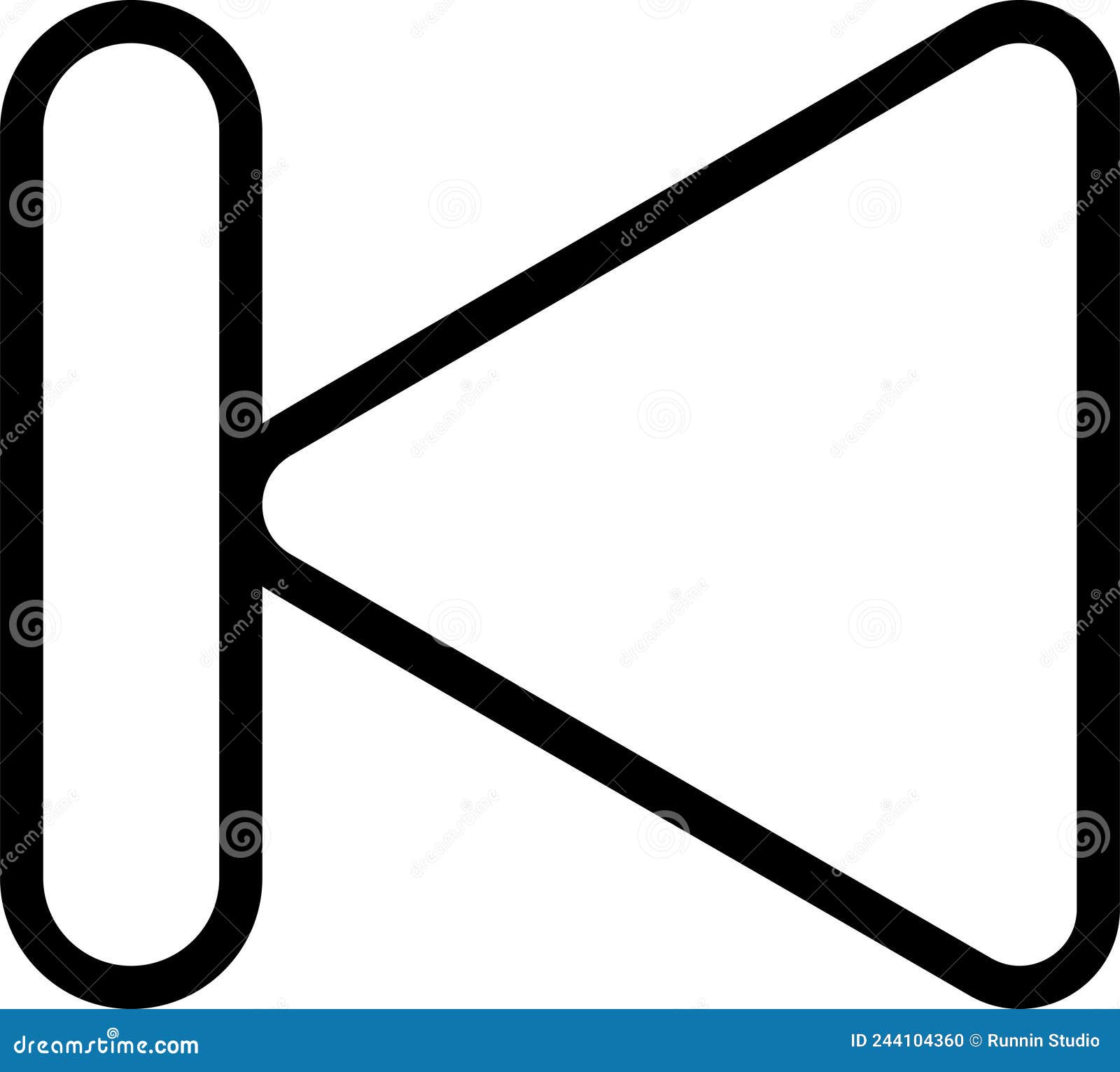 Skip Back Icon stock vector. Illustration of forward - 244104360