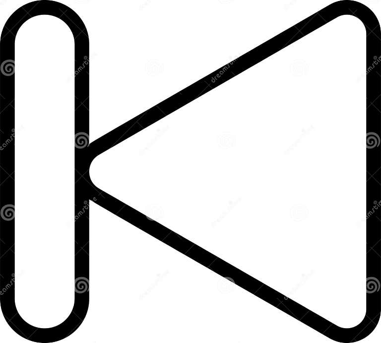 Skip Back Icon stock vector. Illustration of forward - 244104360