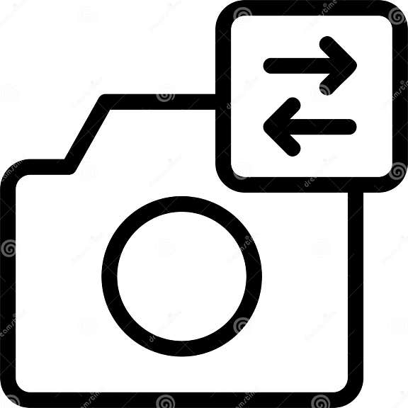 Camera Change Icon stock vector. Illustration of mobile - 244104381