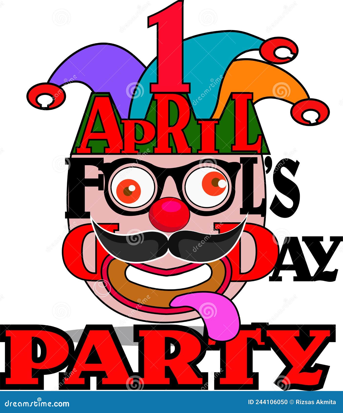 1 april fool day party stock vector. Illustration of vektor - 244106050