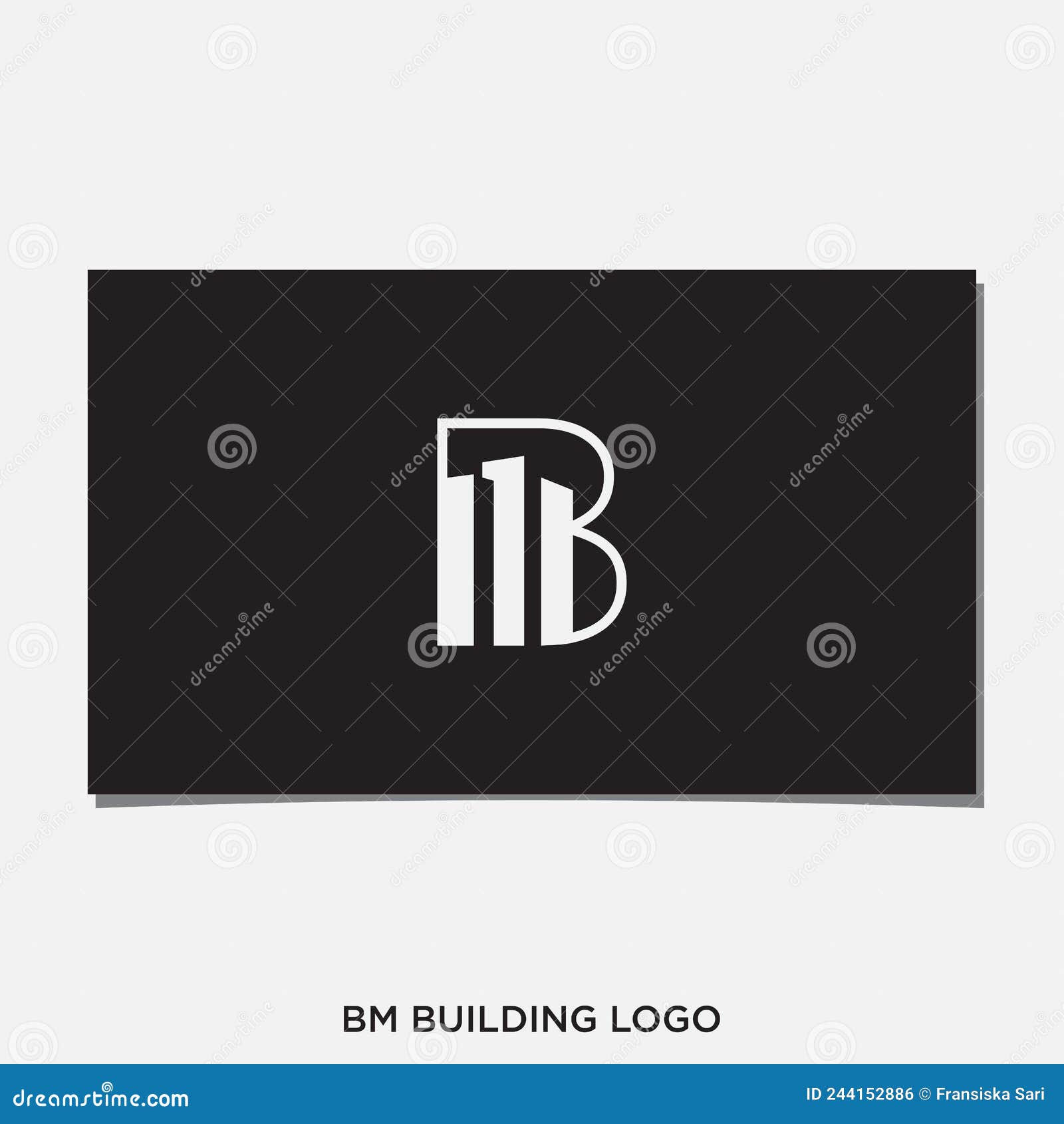 BM BUILDING LOGO stock illustration. Illustration of constructions - 244152886