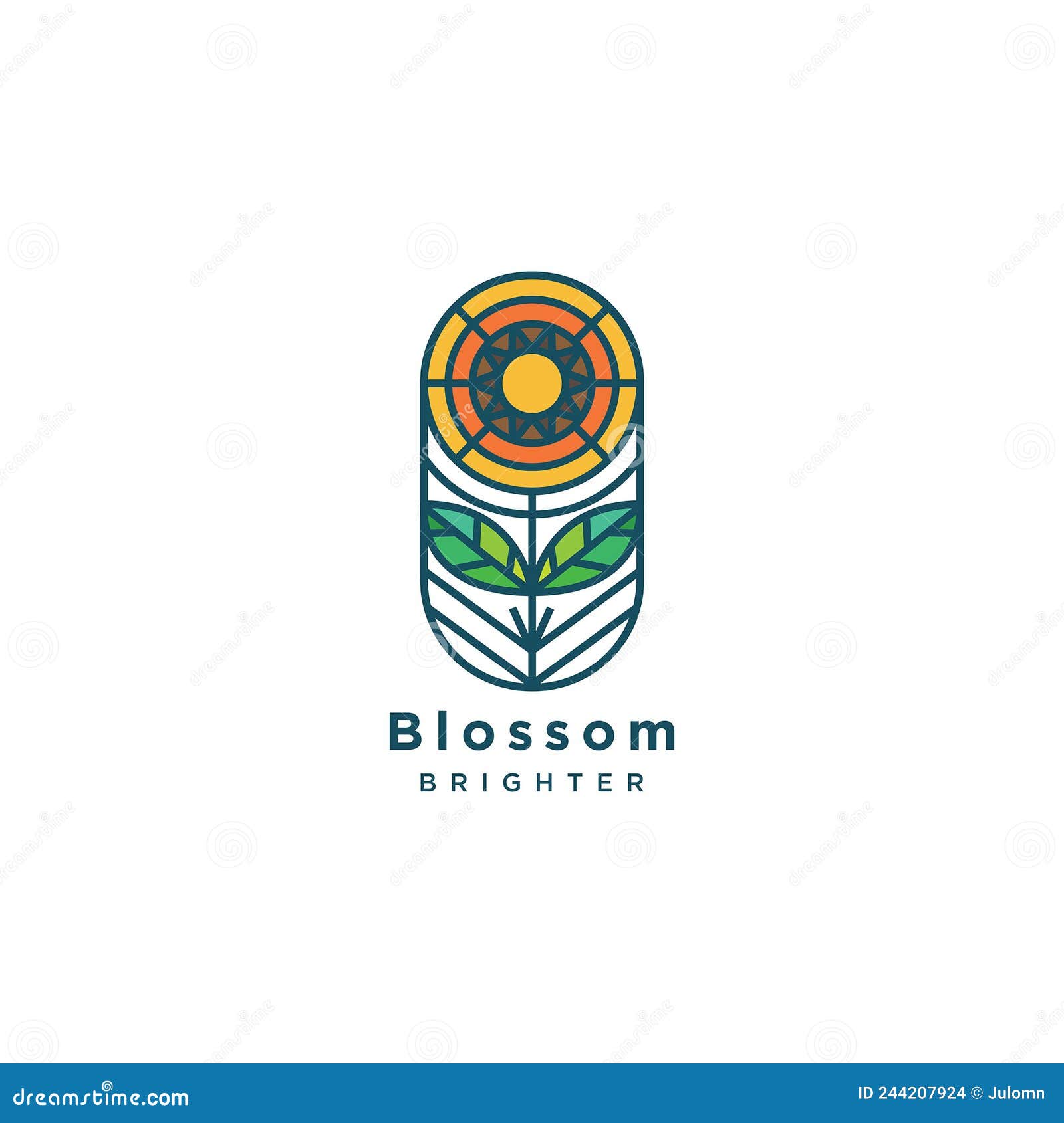 Beautiful Flower Blossom Logo Stock Illustration - Illustration of ...