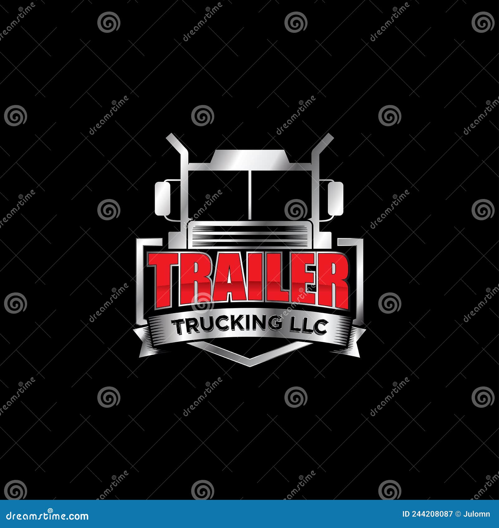 Trailer Truck logo Concept stock illustration. Illustration of black ...