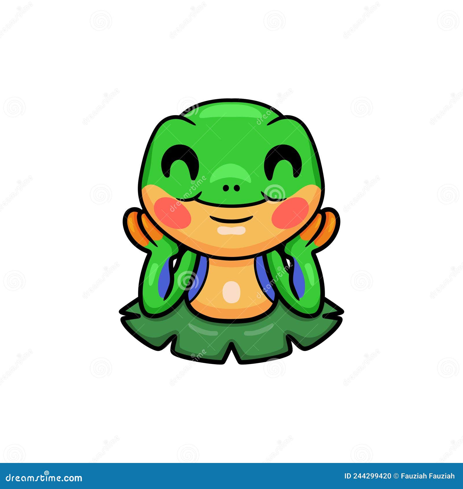 Cute Little Frog Cartoon Character Stock Vector - Illustration of beast ...