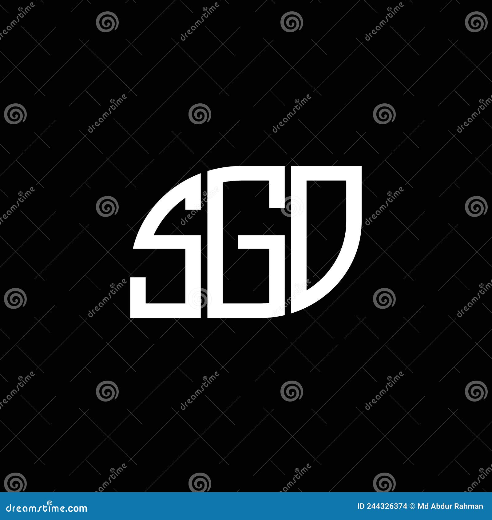 SGD Letter Logo Design on WHITE Background. SGD Creative Initials ...