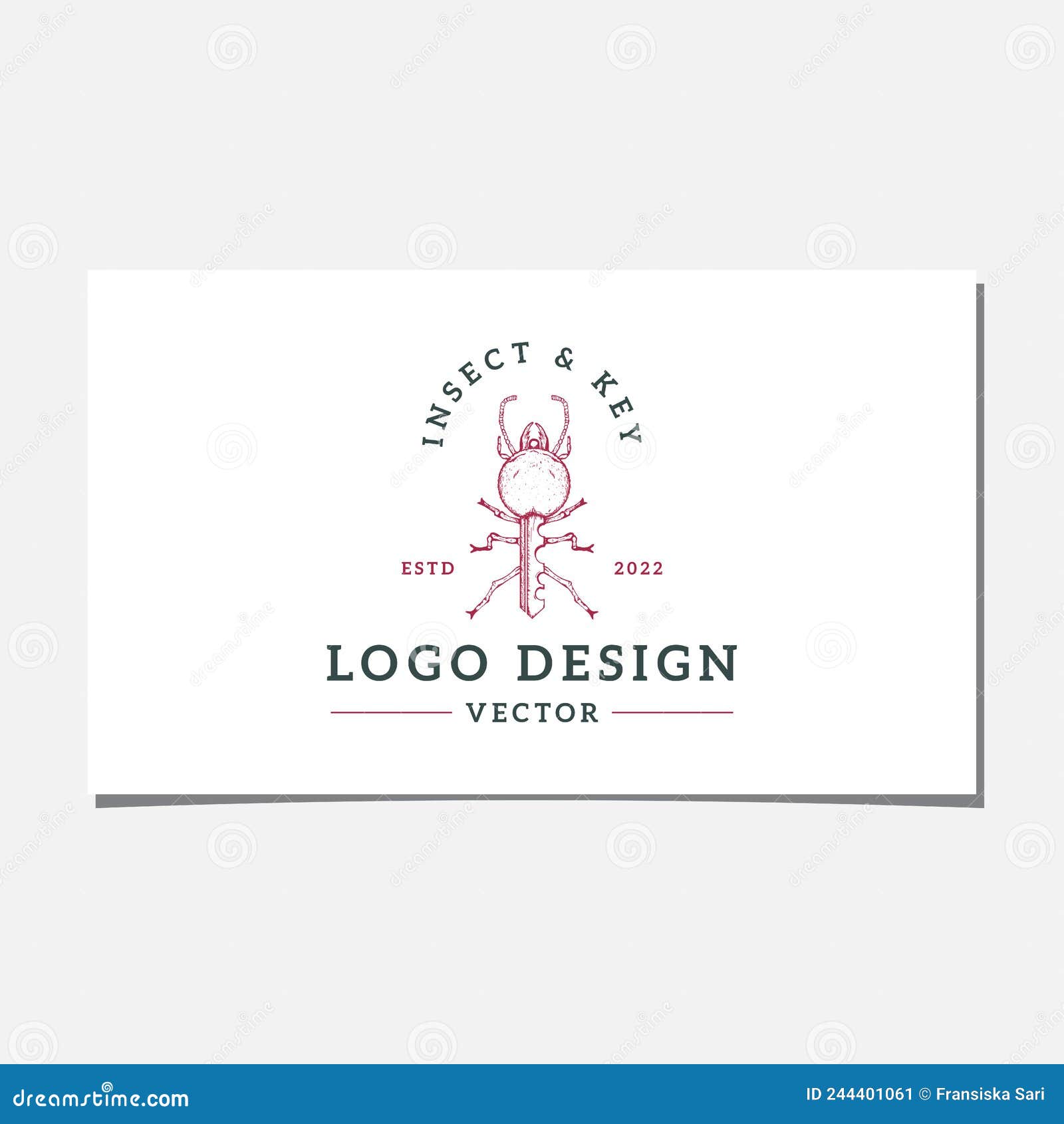 INSECT and KEY LOGO stock vector. Illustration of owner - 244401061