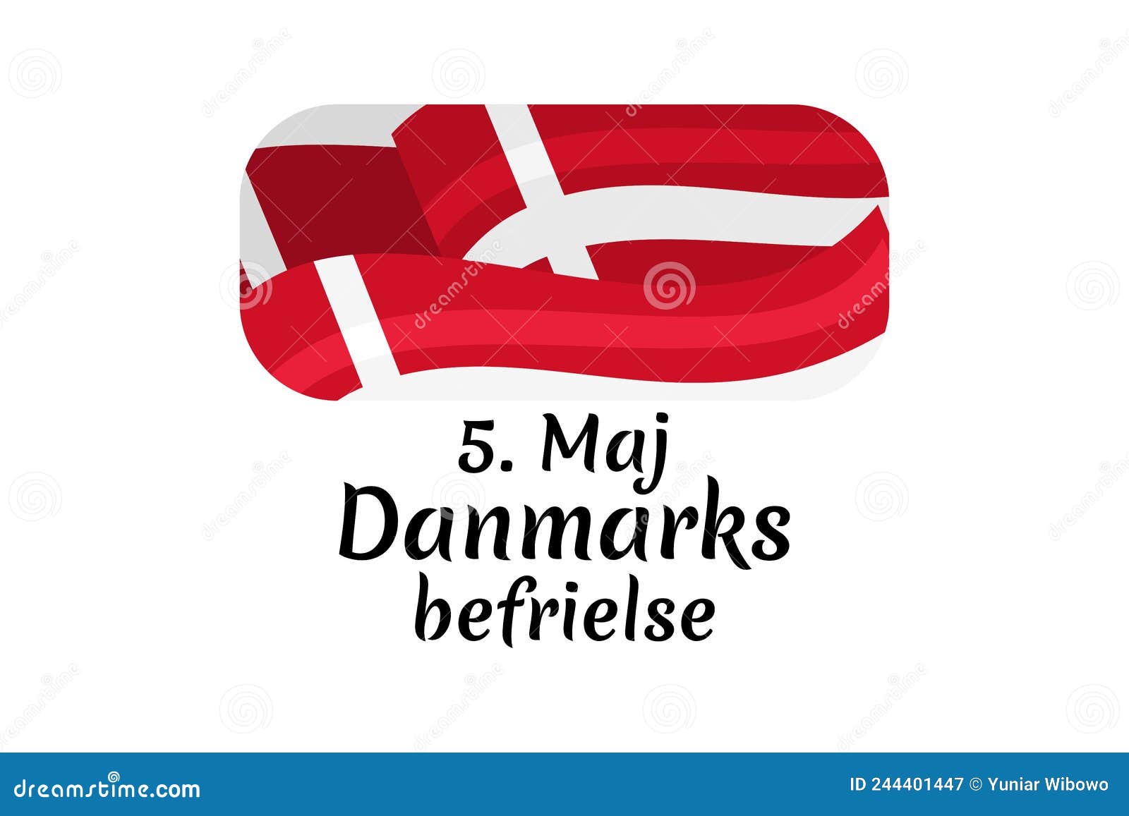 Denmark Liberation Day Typography Poster In Danish. Holiday Celebration ...