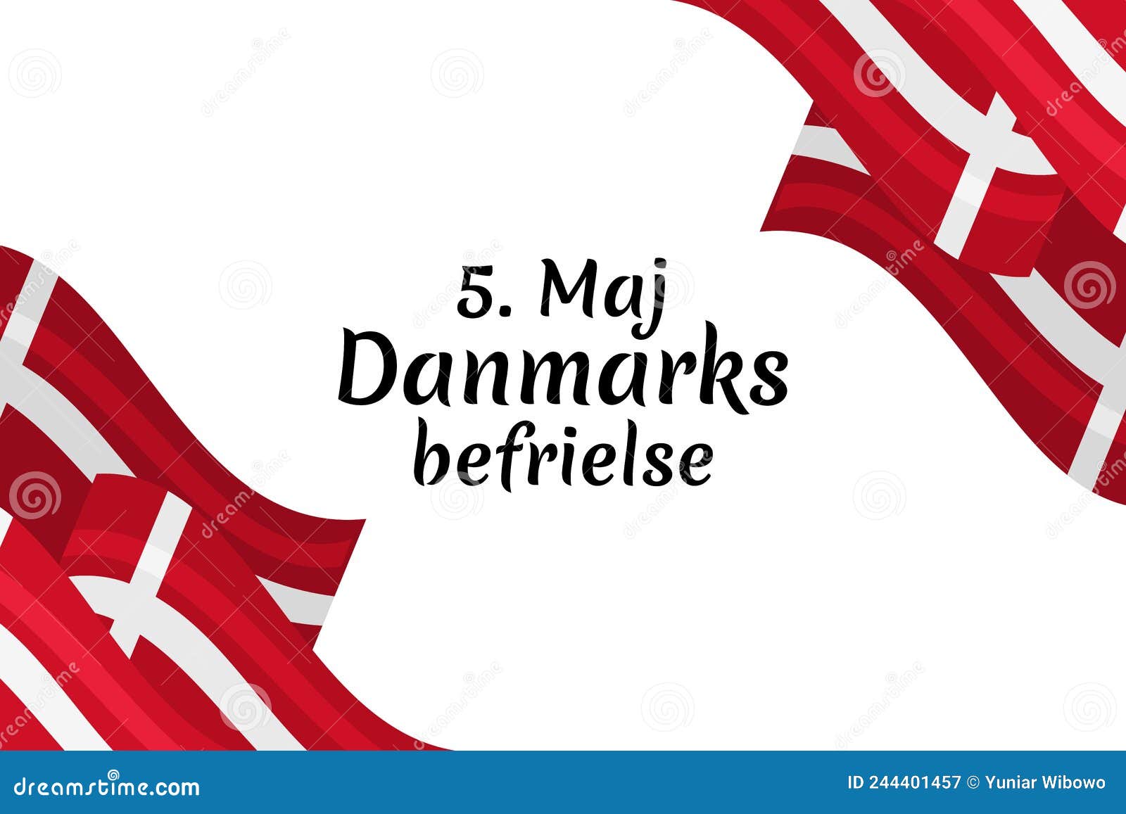Denmark Liberation Day Typography Poster In Danish. Holiday Celebration ...