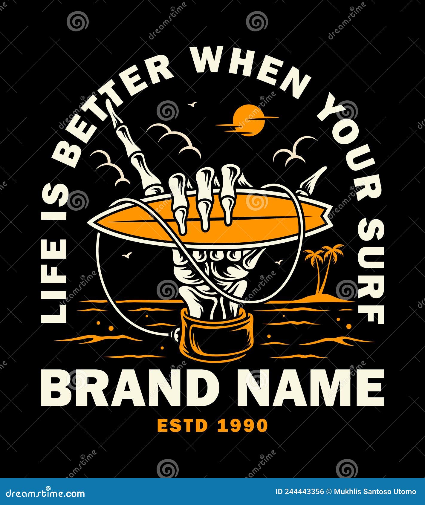 Skeleton Shaka Sign Vector Illustration | CartoonDealer.com #207484734