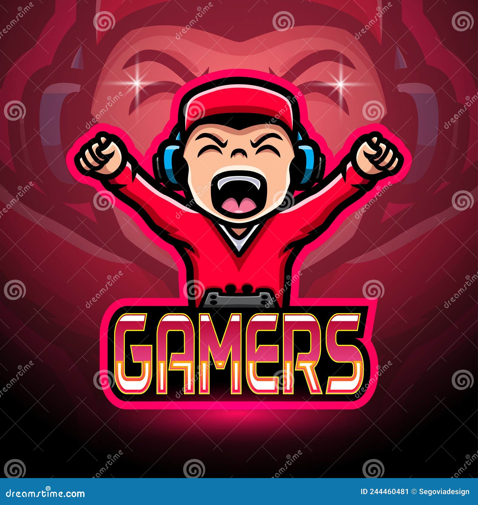 Gamer Boy Esport Logo Mascot Design Stock Vector - Illustration of ...