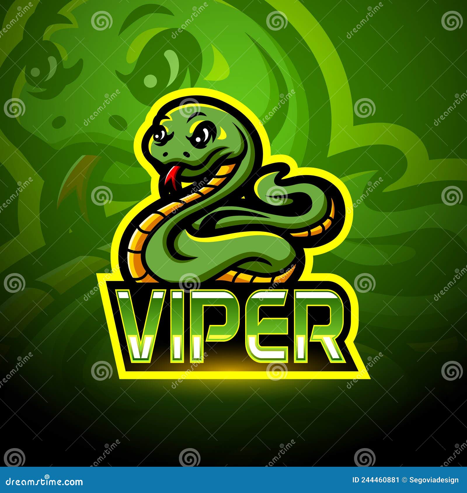 Viper Mascot Sport Esport Logo Design Stock Vector - Illustration of ...