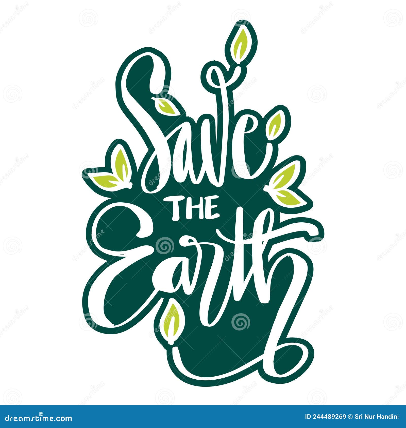 Save the Earth Lettering. Ecology Poster Quote Stock Vector ...