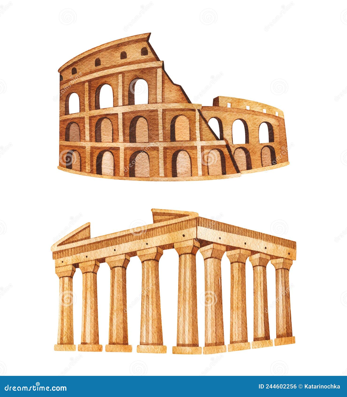 Acropolis In Athens Hand Drawn Outline Doodle Icon. Cartoon Vector ... Acropolis In Athens Hand Drawn Outline Doodle Icon. Cartoon Vector ...