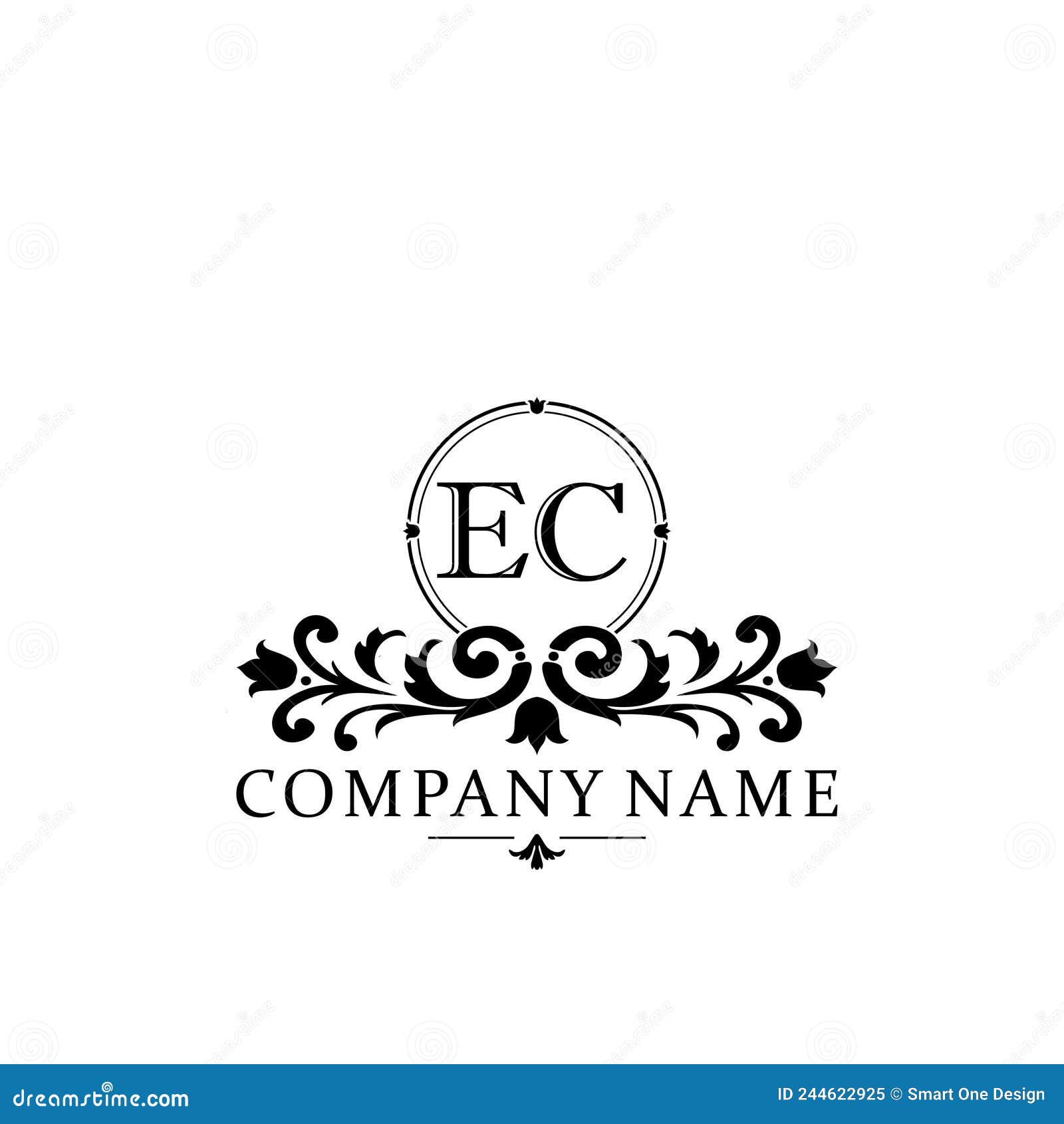 Letter Initial EC with Luxury Template. Luxury Gold Vector Logo Design ...