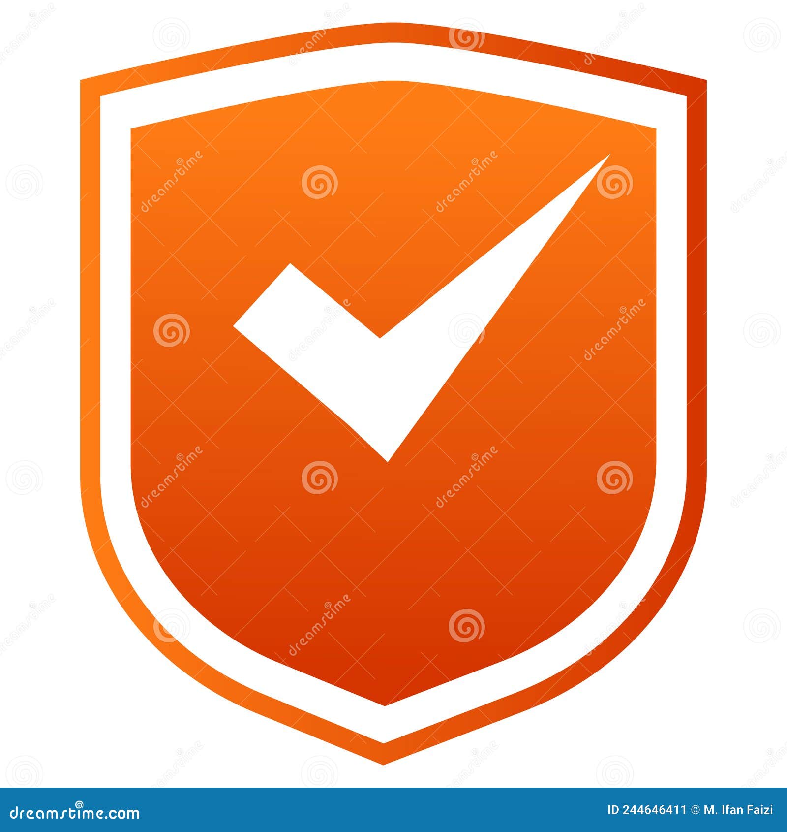 Element Vector Shield Orange with a Check Mark Safe and Protect Logo ...