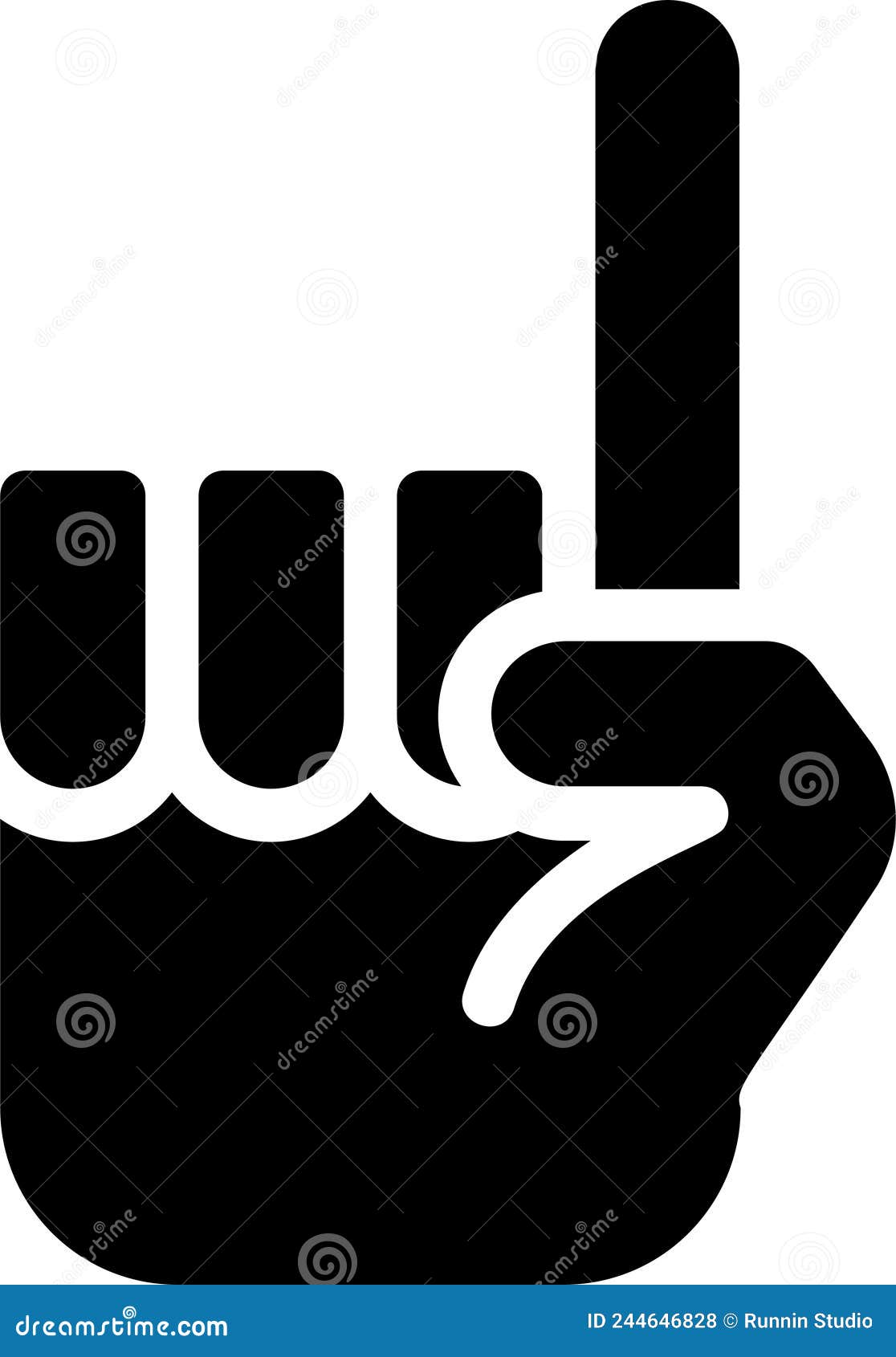 One Icon stock vector. Illustration of graphic, communication - 244646828