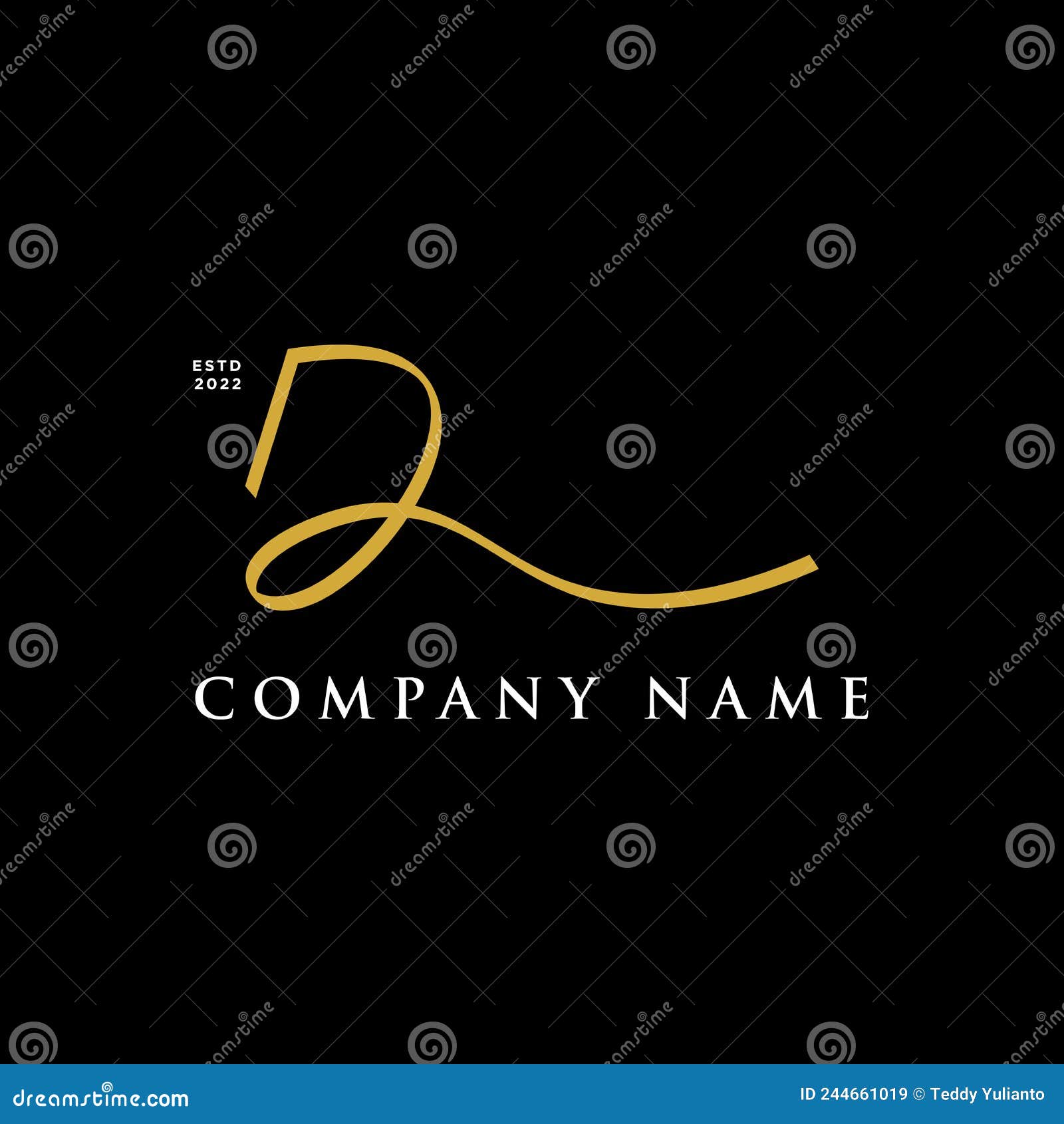 Stylish Initial D Ribbon Logo Stock Vector - Illustration of graphic ...