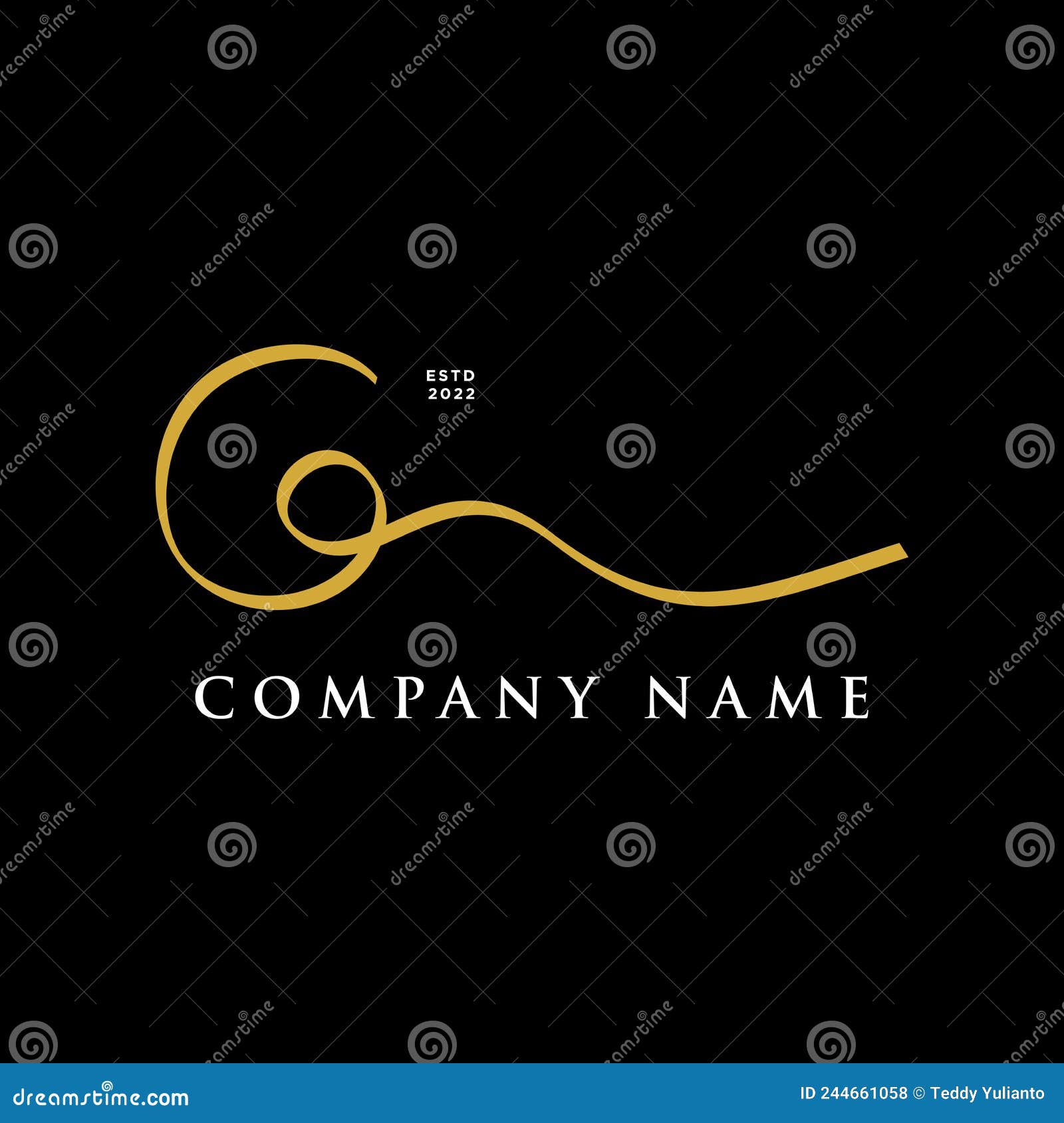 Stylish Initial G Ribbon Logo Stock Vector - Illustration of industry ...