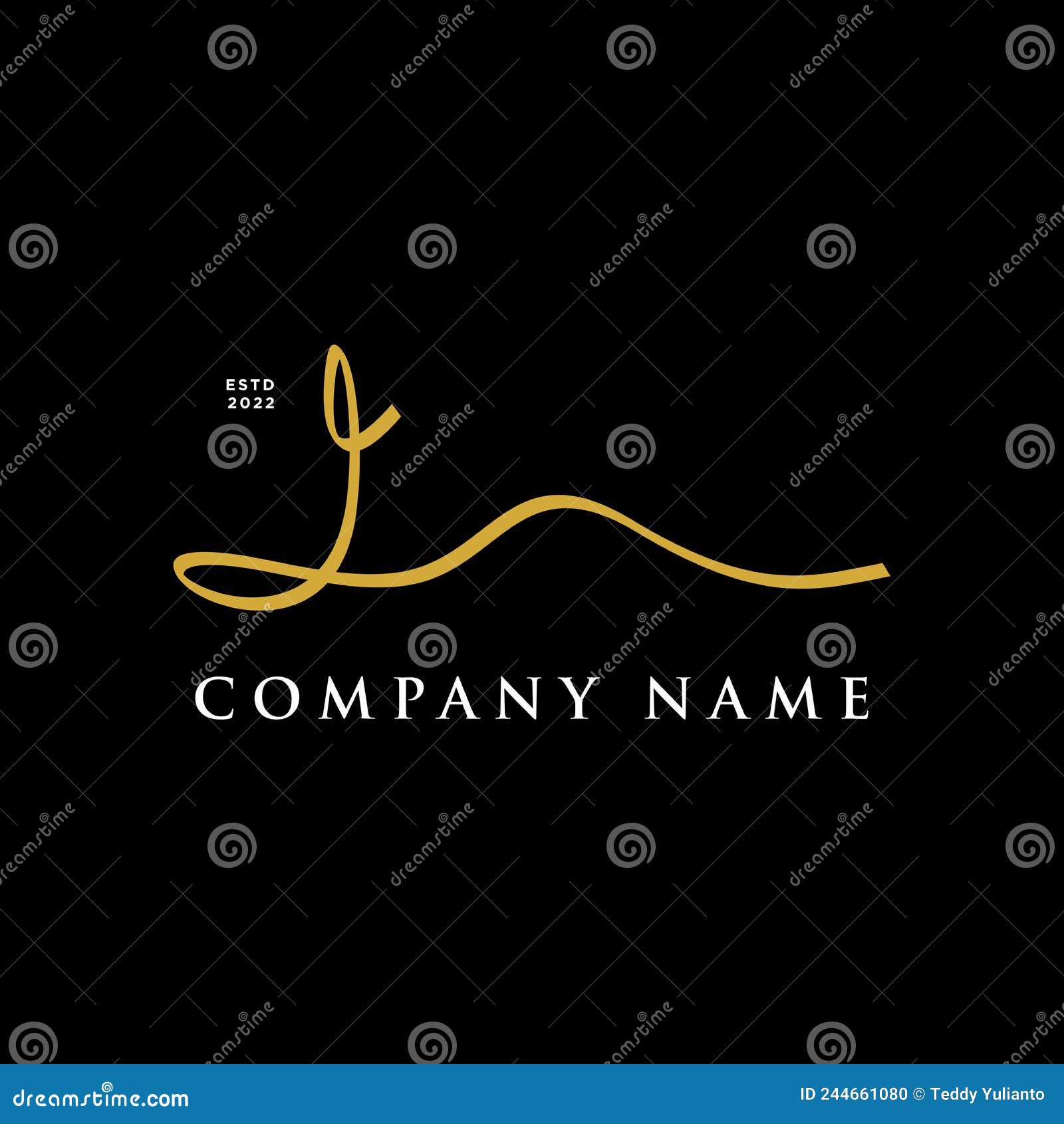 Stylish Initial J Ribbon Logo Stock Vector - Illustration of ...