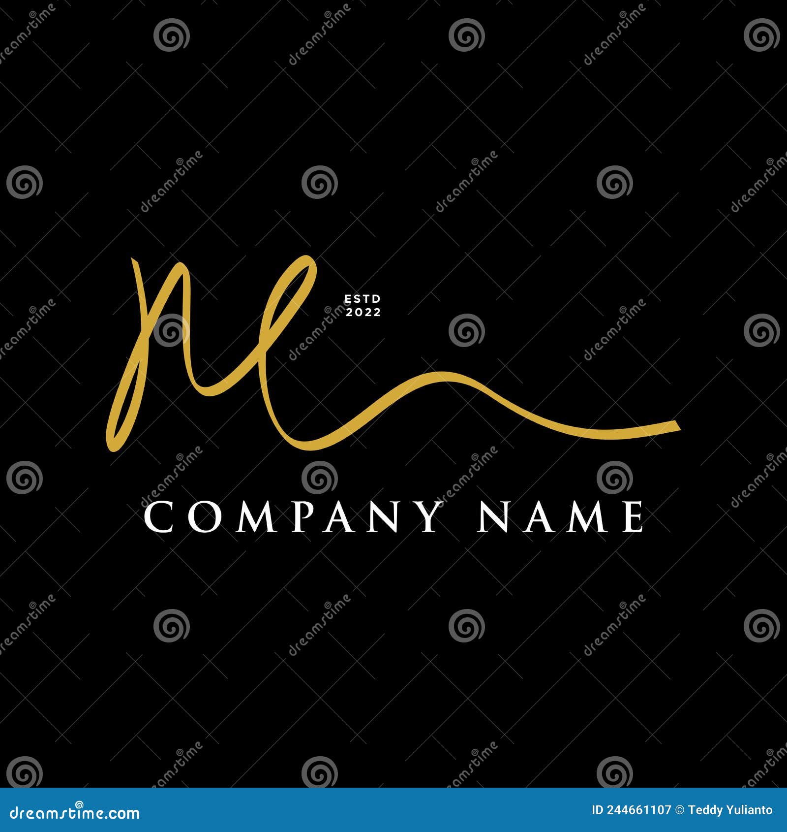 Stylish Initial M Ribbon Logo Stock Vector - Illustration of mark ...