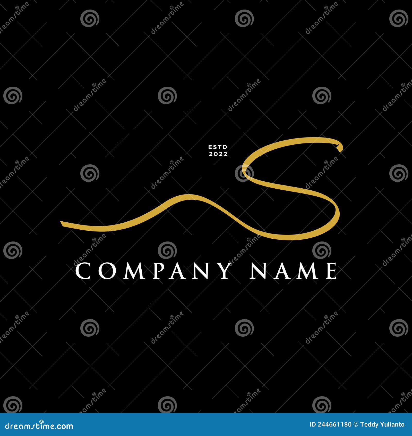 Stylish Initial S Ribbon Logo Stock Vector - Illustration of identity ...