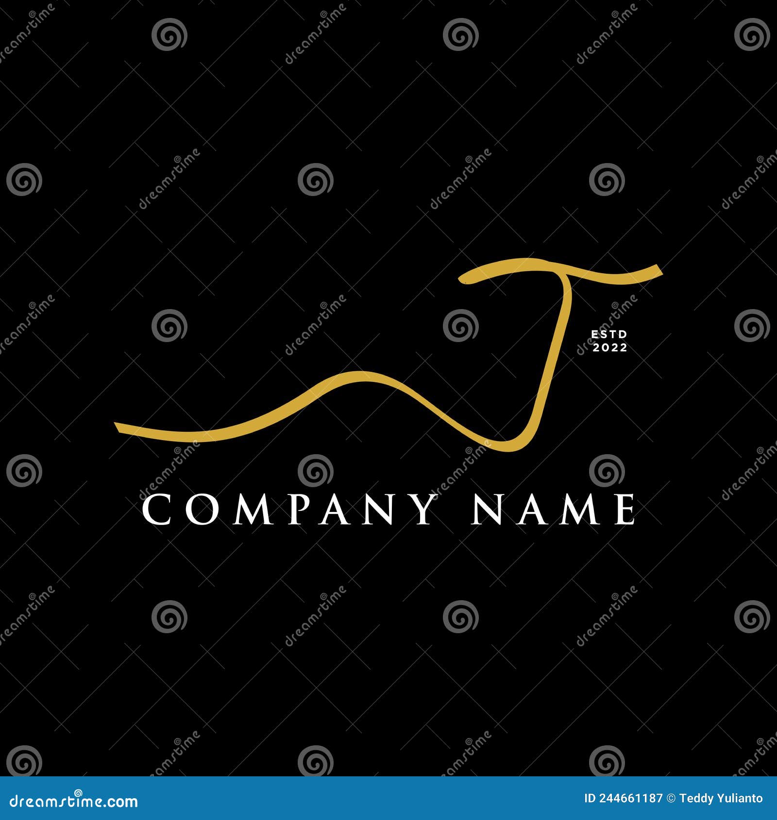 Stylish Initial T Ribbon Logo Stock Vector - Illustration of mark ...