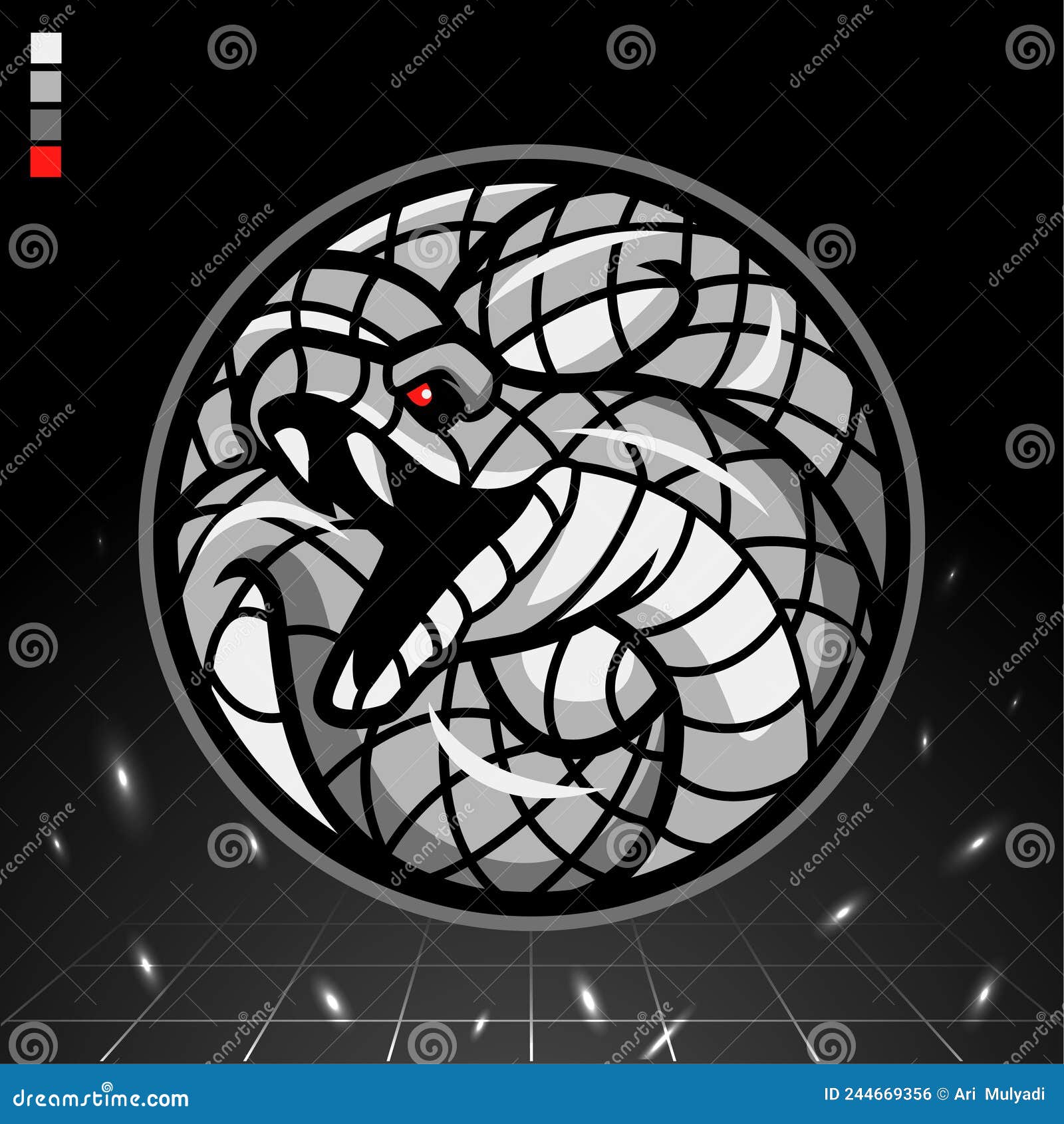Black Mamba Snake Mascot. Esport Logo Design Stock Vector ...