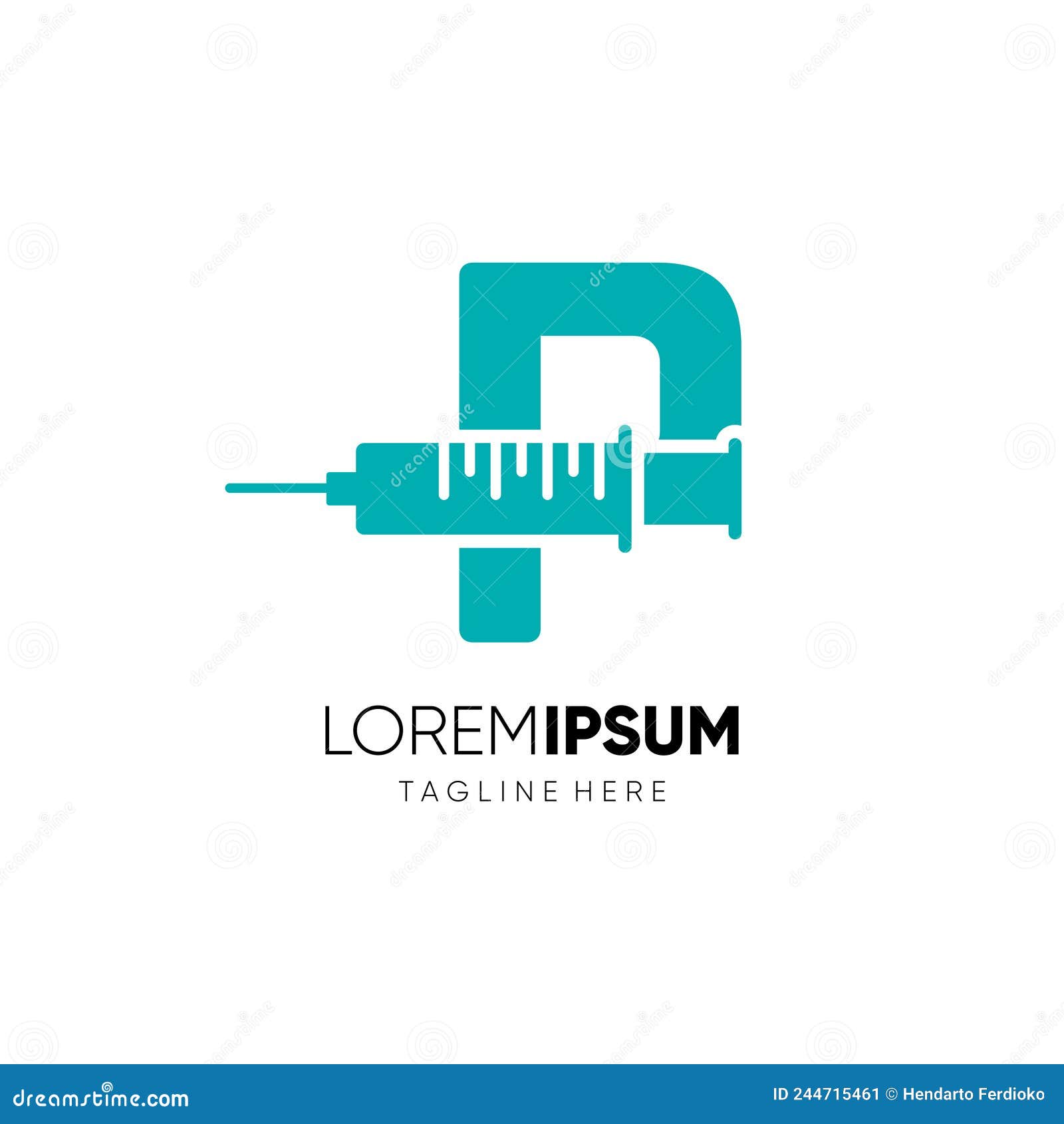 Letter P Injection Logo Design Vector Icon Graphic Stock Vector ...