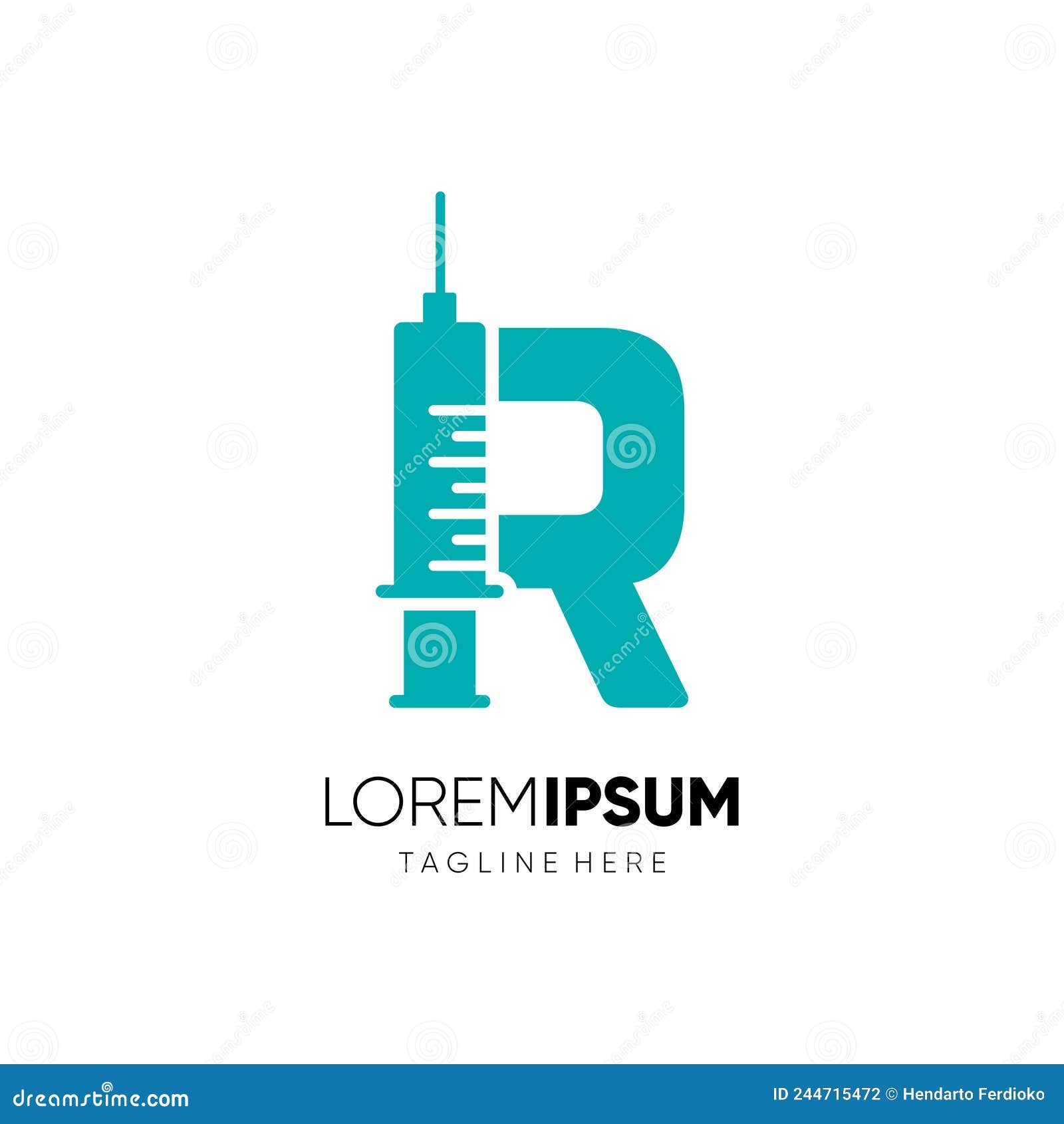 Letter R Injection Logo Design Vector Icon Graphic Stock Vector ...