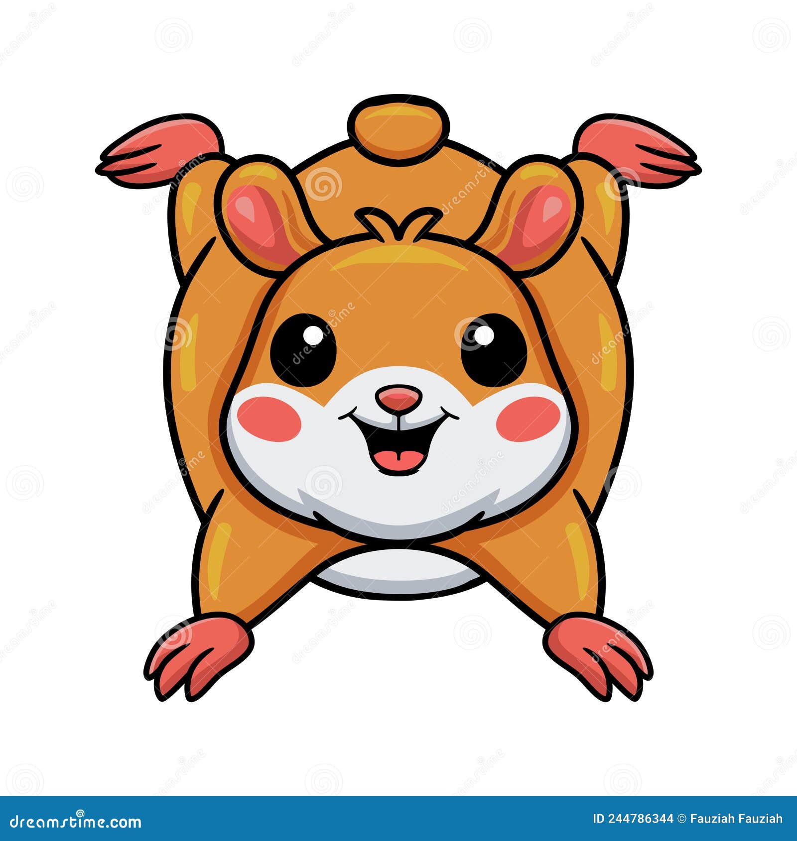 Cute Little Hamster Cartoon Character Stock Vector - Illustration of ...