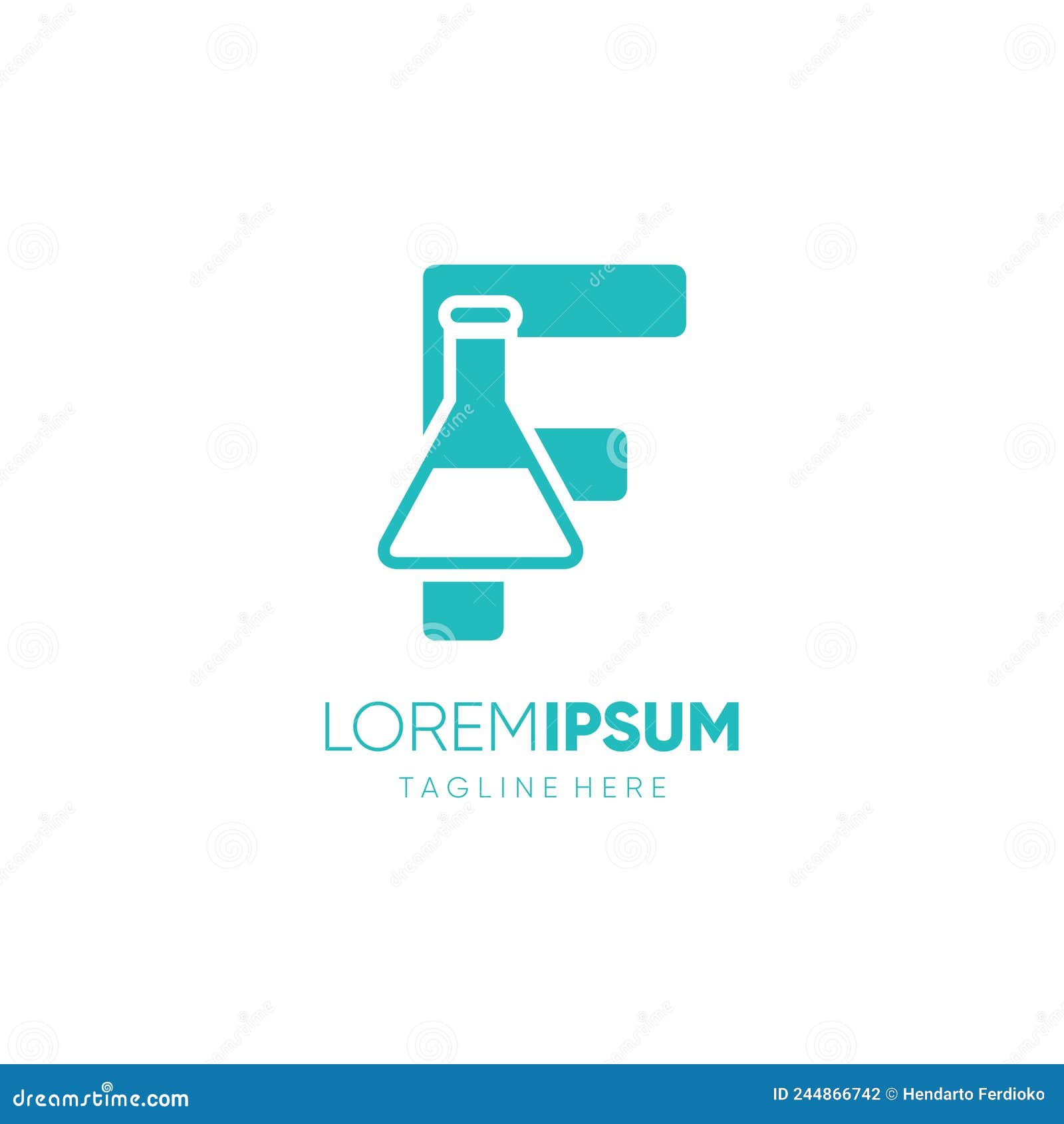 Letter F Bottle Lab Science Logo Design Vector Icon Graphic Stock ...